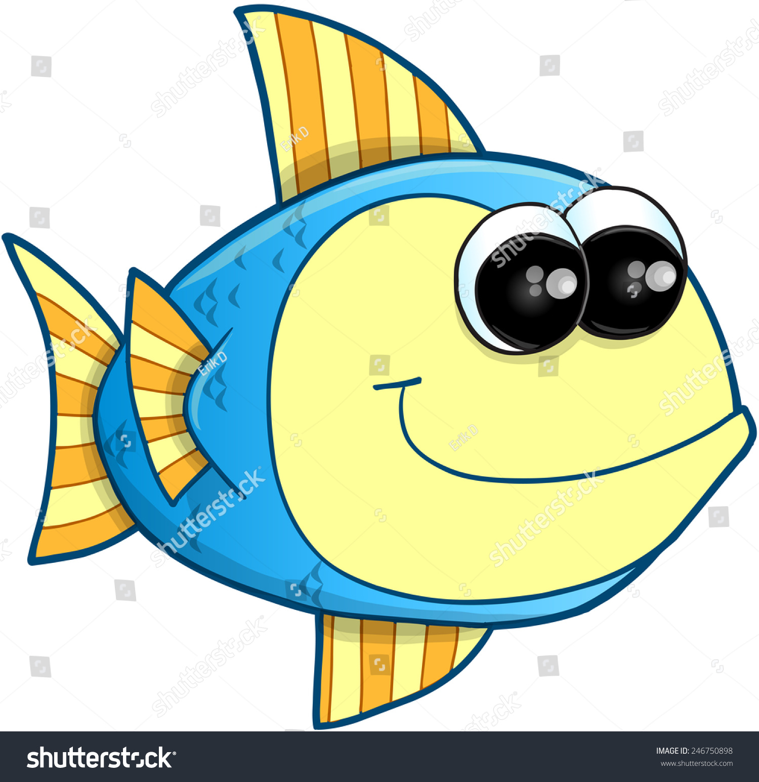 Happy Fish Vector Illustration Art Stock Vector (Royalty Free ...