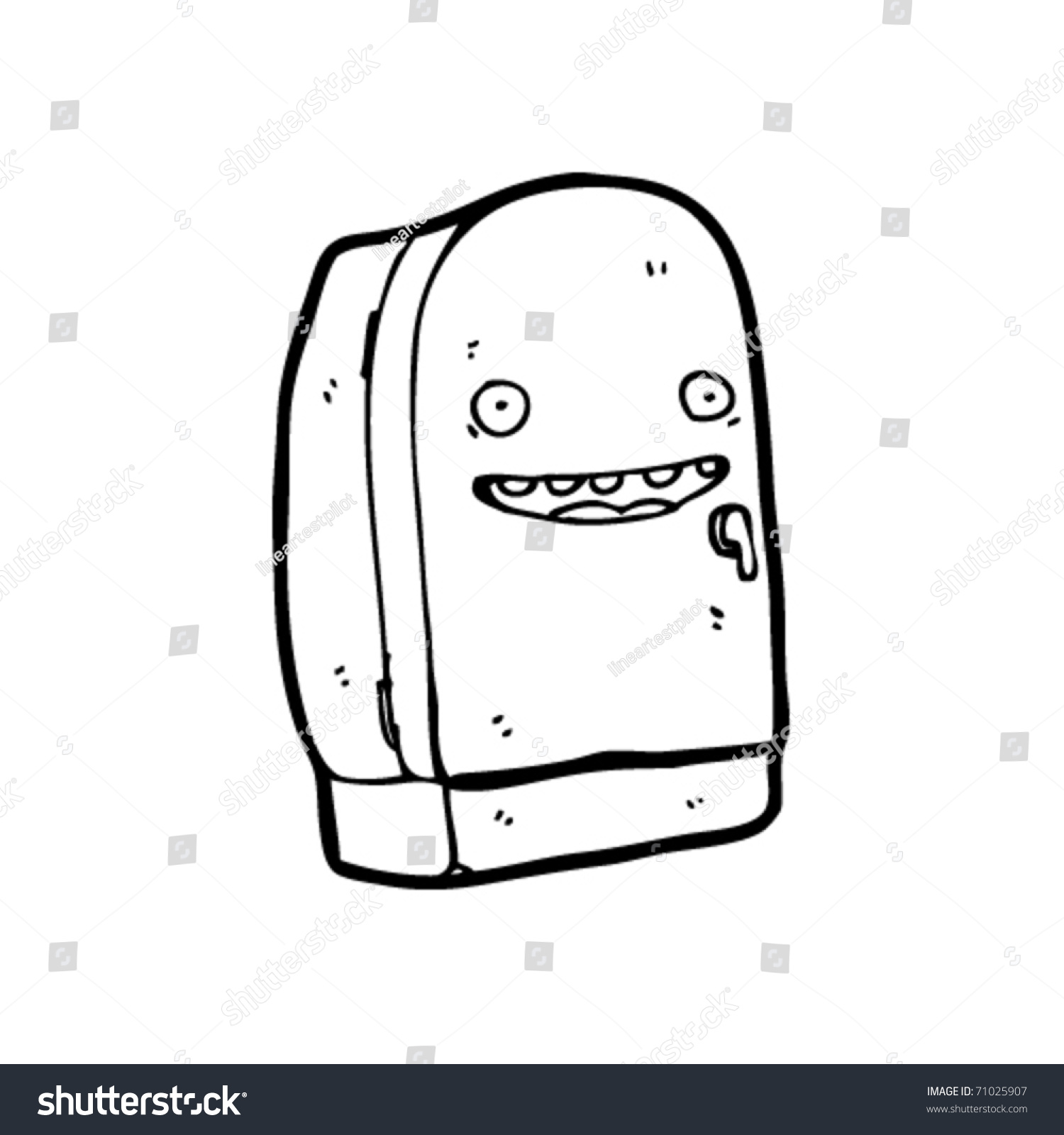 Happy Fridge Cartoon: เวกเตอร์สต็อก (ปลอดค่าลิขสิทธิ์) 71025907
