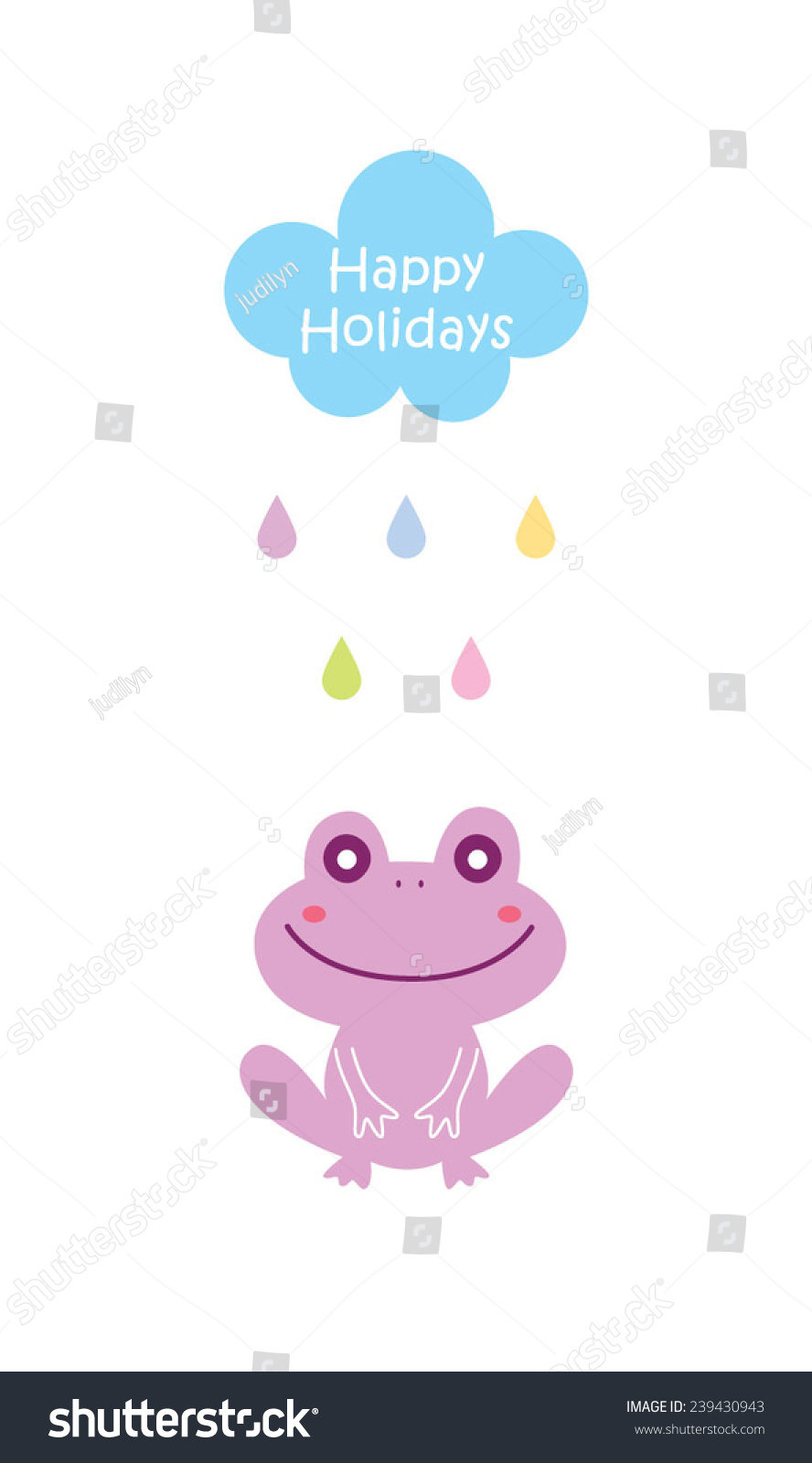 Happy Frog Holiday Vector Stock Vector (Royalty Free) 239430943 ...