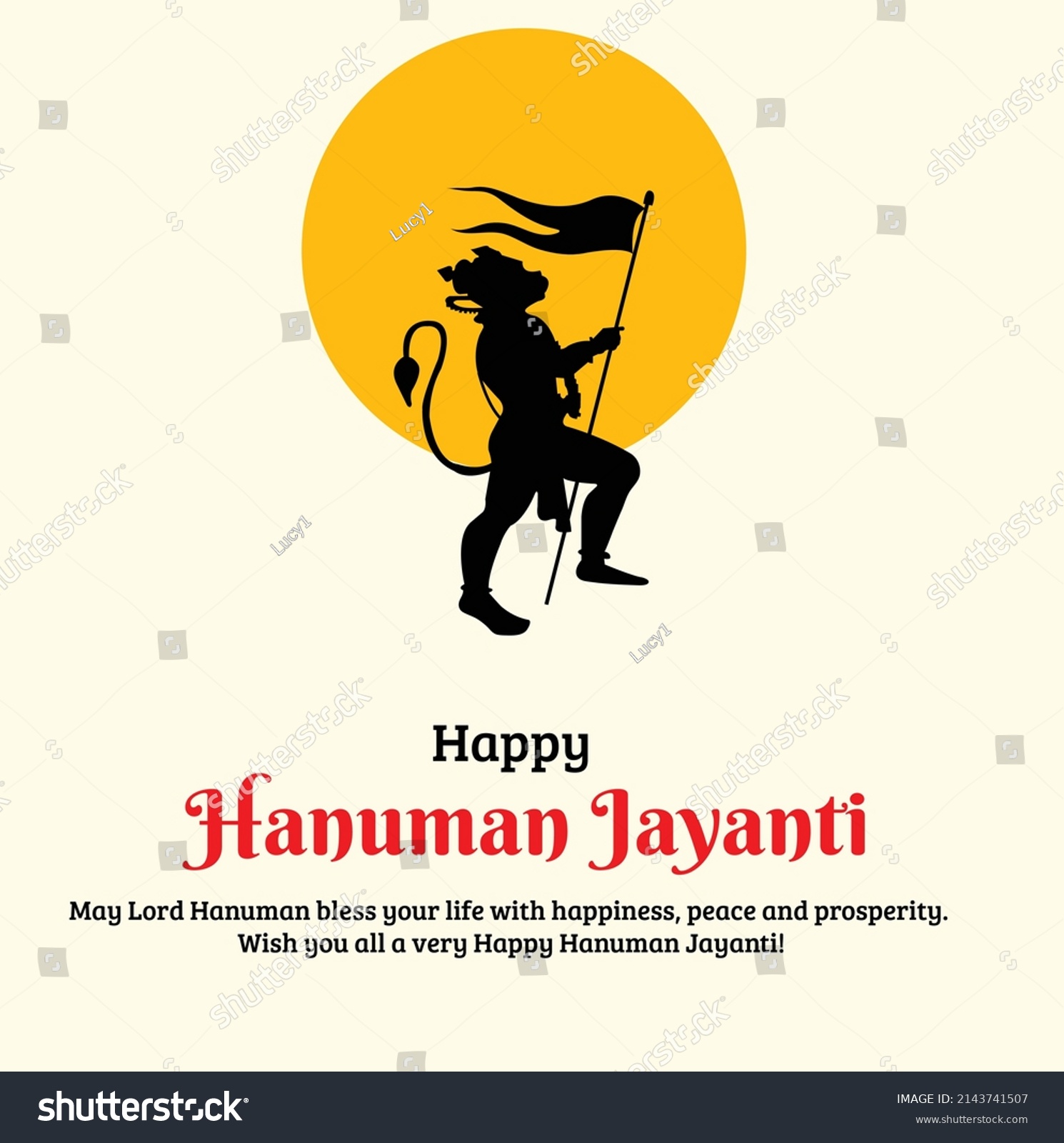 Happy Hanuman Jayanti Creative Vector Illustration Stock Vector