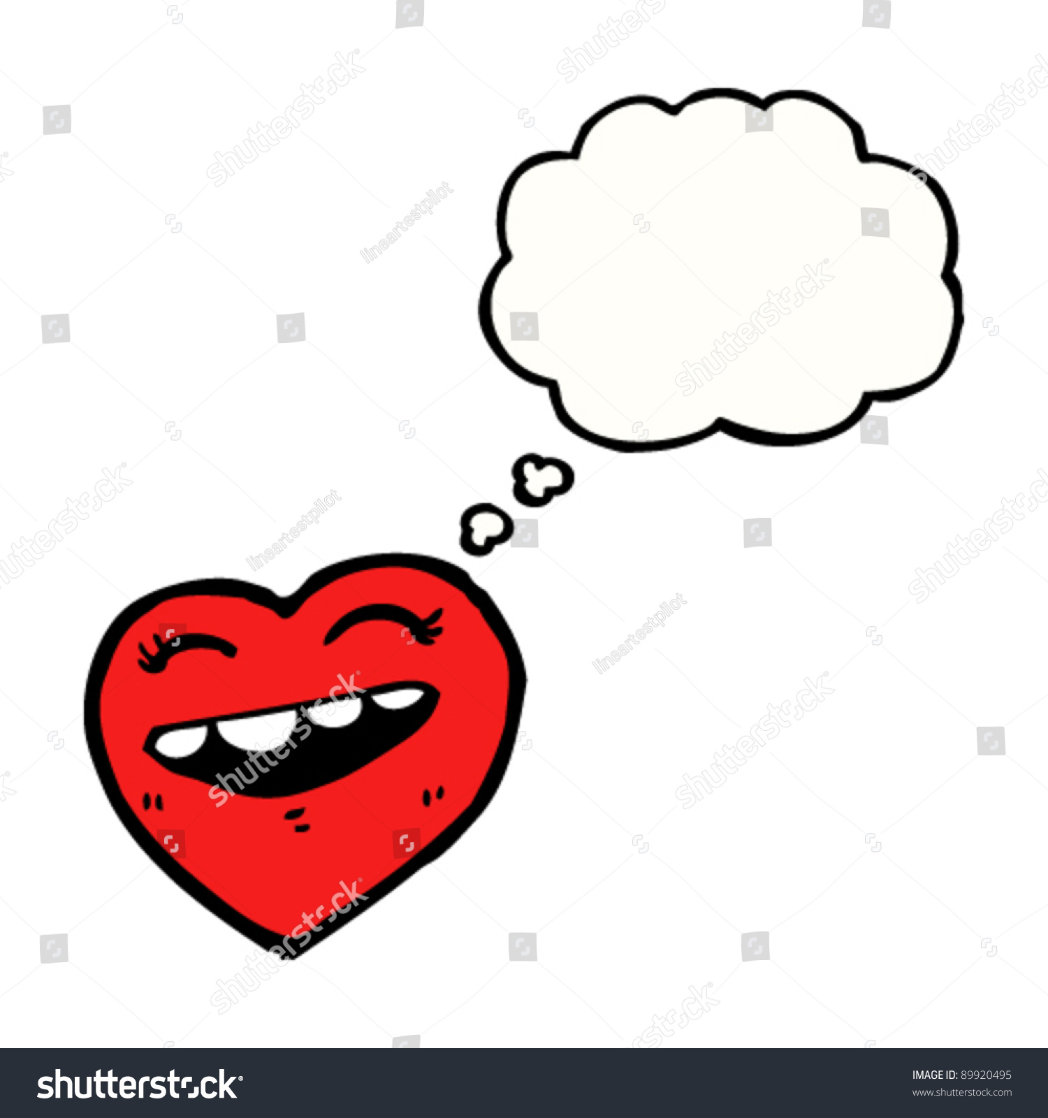 Happy Heart Cartoon Stock Vector (Royalty Free) 89920495 | Shutterstock