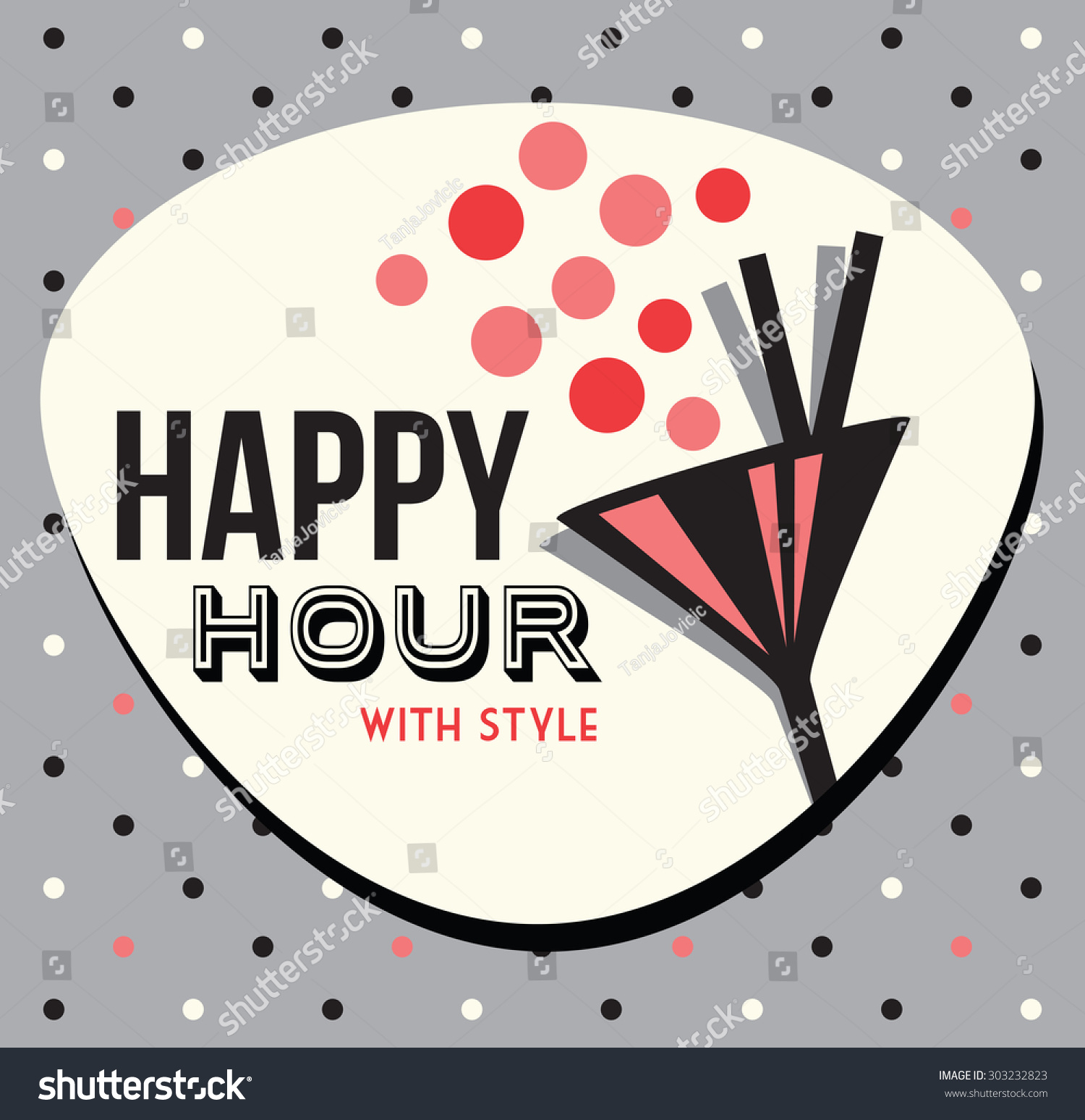 Happy Hour Stock Vector (Royalty Free) 303232823