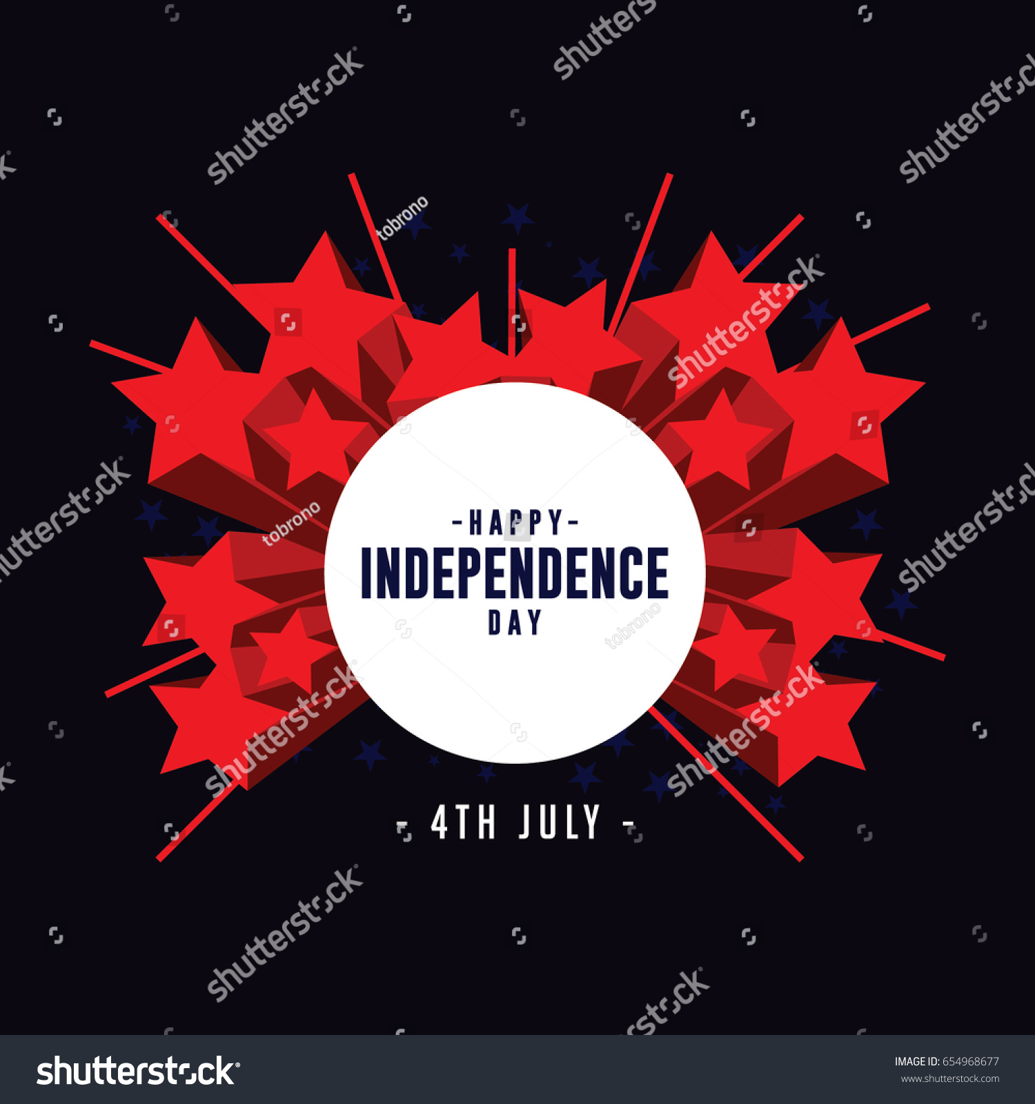 Happy Independence Day Logo Vector Template Stock Vector (Royalty Free ...