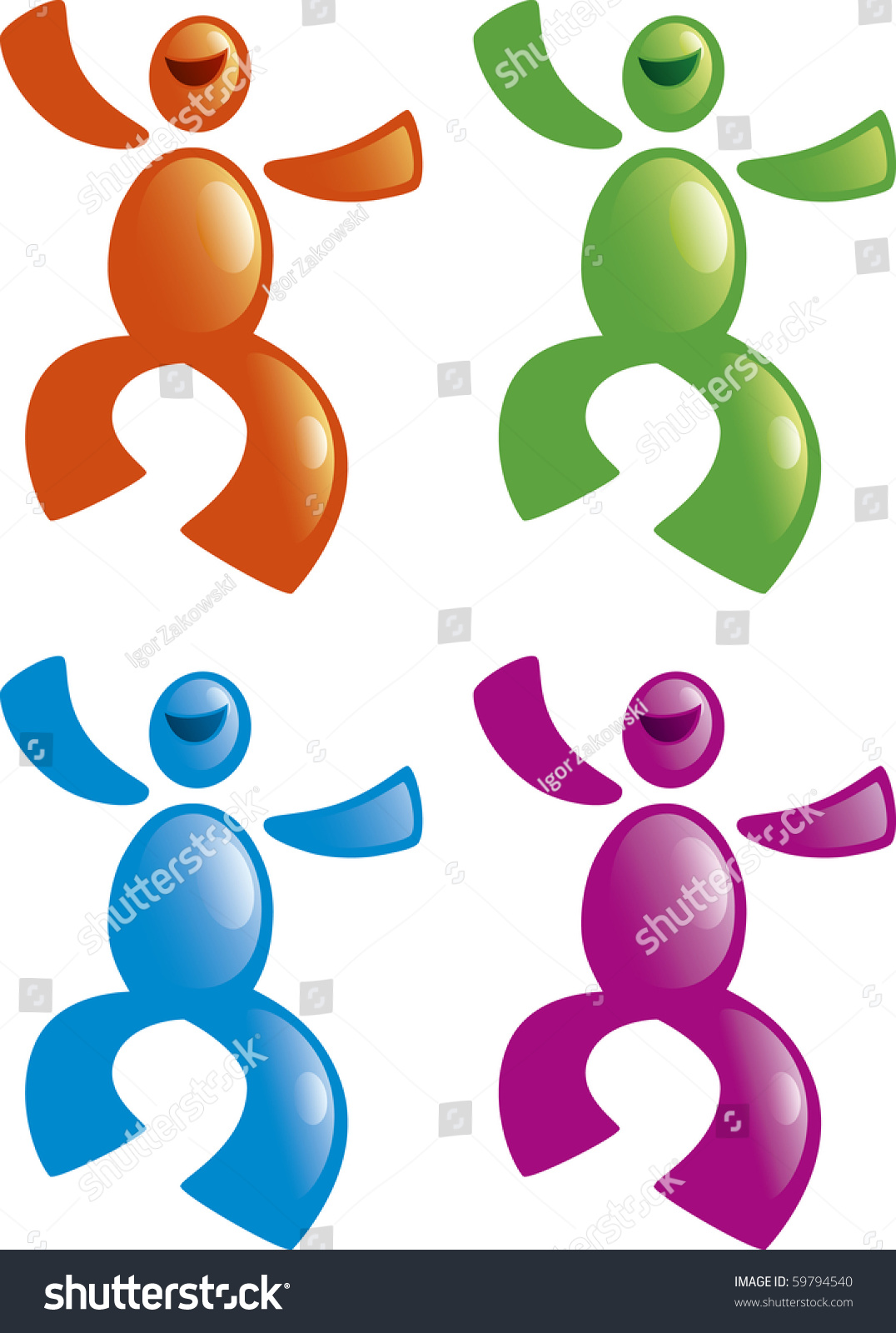 Happy Little Man Stock Vector (Royalty Free) 59794540