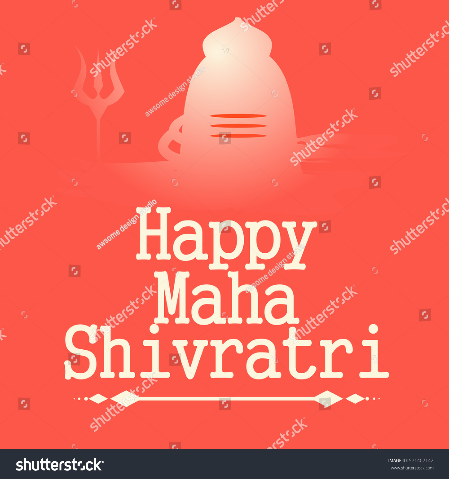 Happy Maha Shivaratri Background Stock Vector (Royalty Free) 571407142 ...