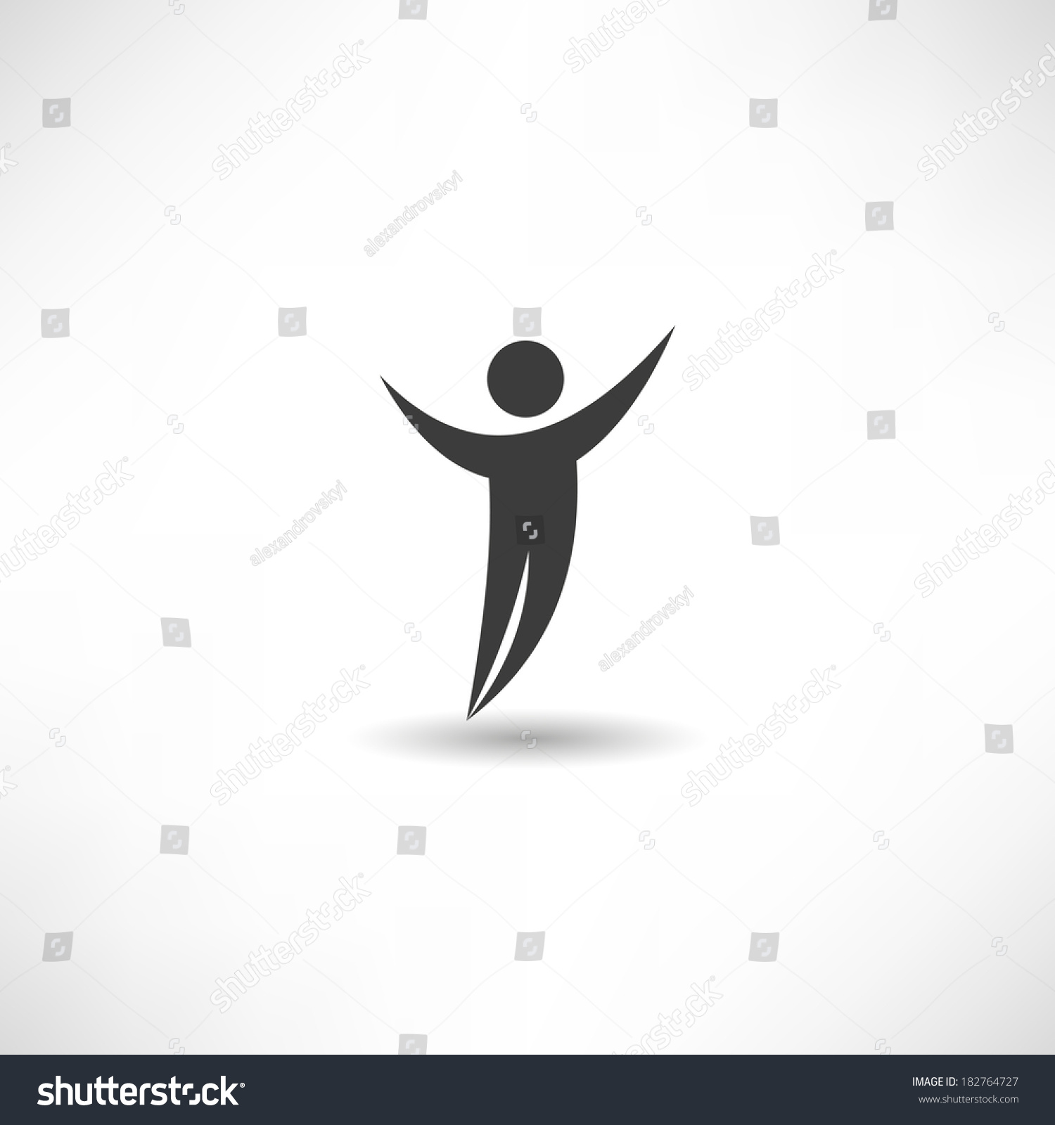 Happy Man Icon Stock Vector Illustration 182764727 : Shutterstock