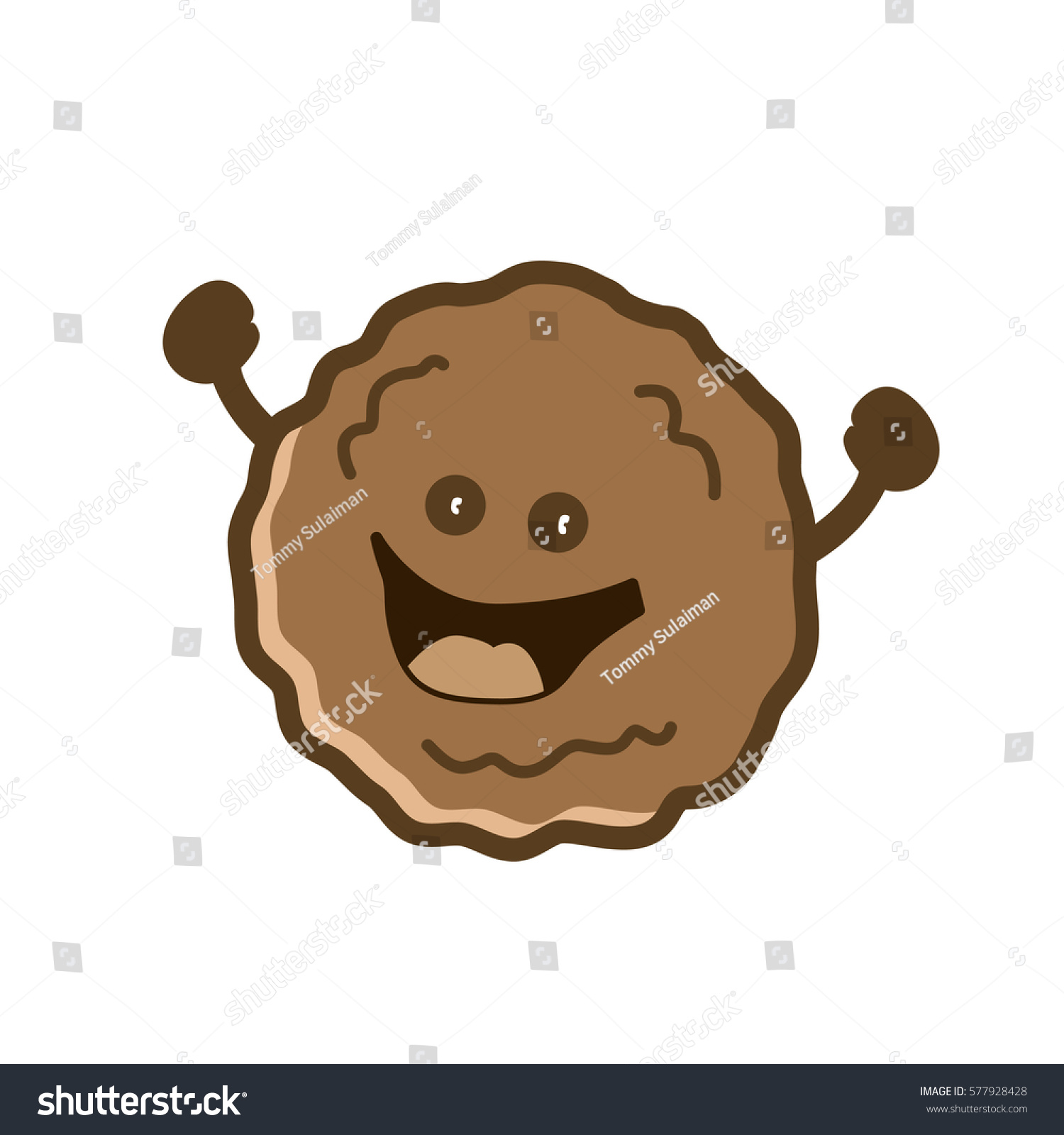 Happy Meatball Cartoon Vector Stock Vector (Royalty Free) 577928428