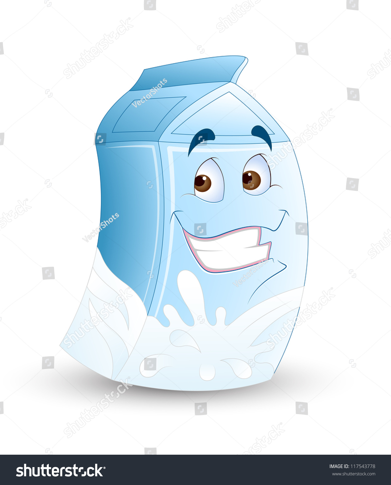 Happy Milk Pack Cartoon Vector Stock Vector (Royalty Free) 117543778