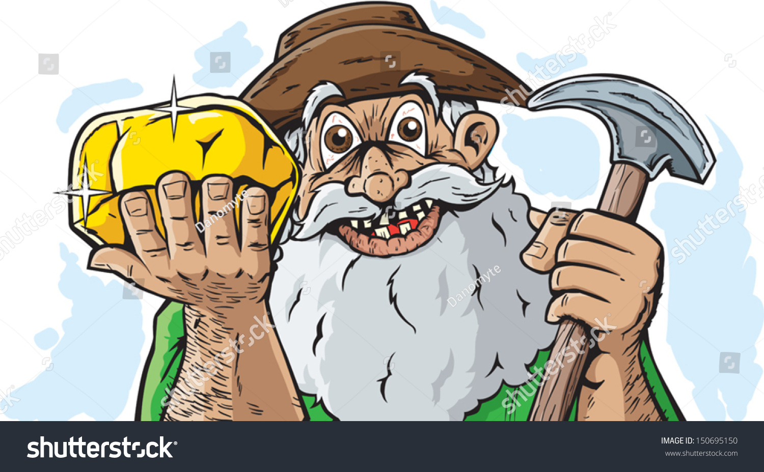 Happy Miner Stock Vector 150695150 - Shutterstock