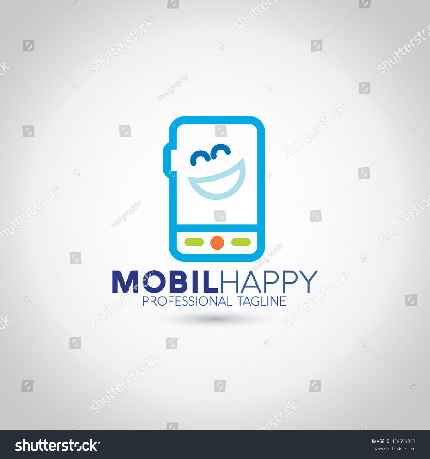 Happy Mobile Logo Stock Vector (Royalty Free) 428659852 | Shutterstock