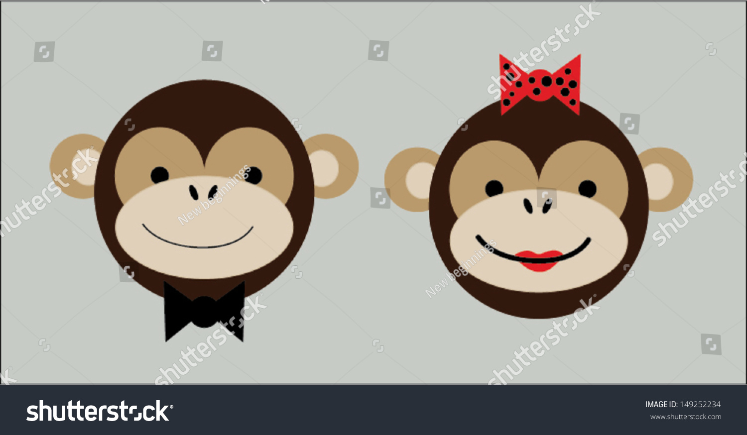 133 Female monkey cartoon images 图片、库存照片和矢量图 | Shutterstock