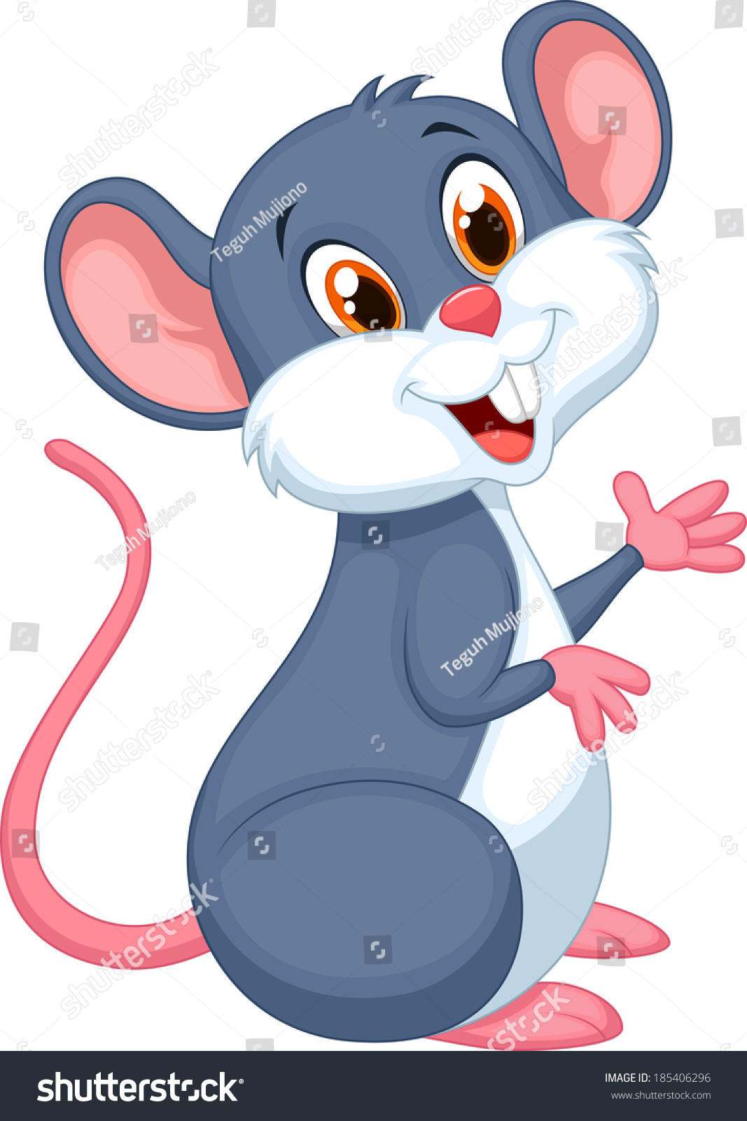 Happy Mouse Cartoon Stock Vector (Royalty Free) 185406296 | Shutterstock