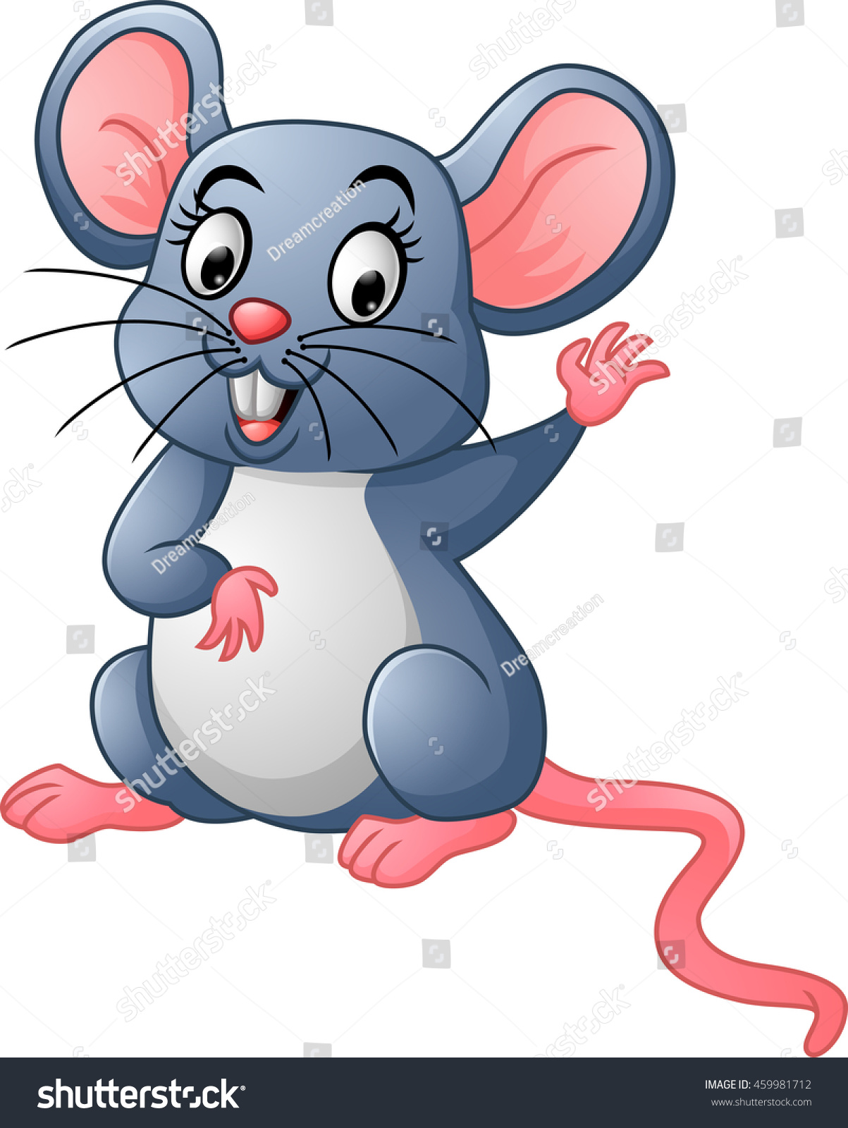 Happy Mouse Cartoon Stock Vector 459981712 - Shutterstock