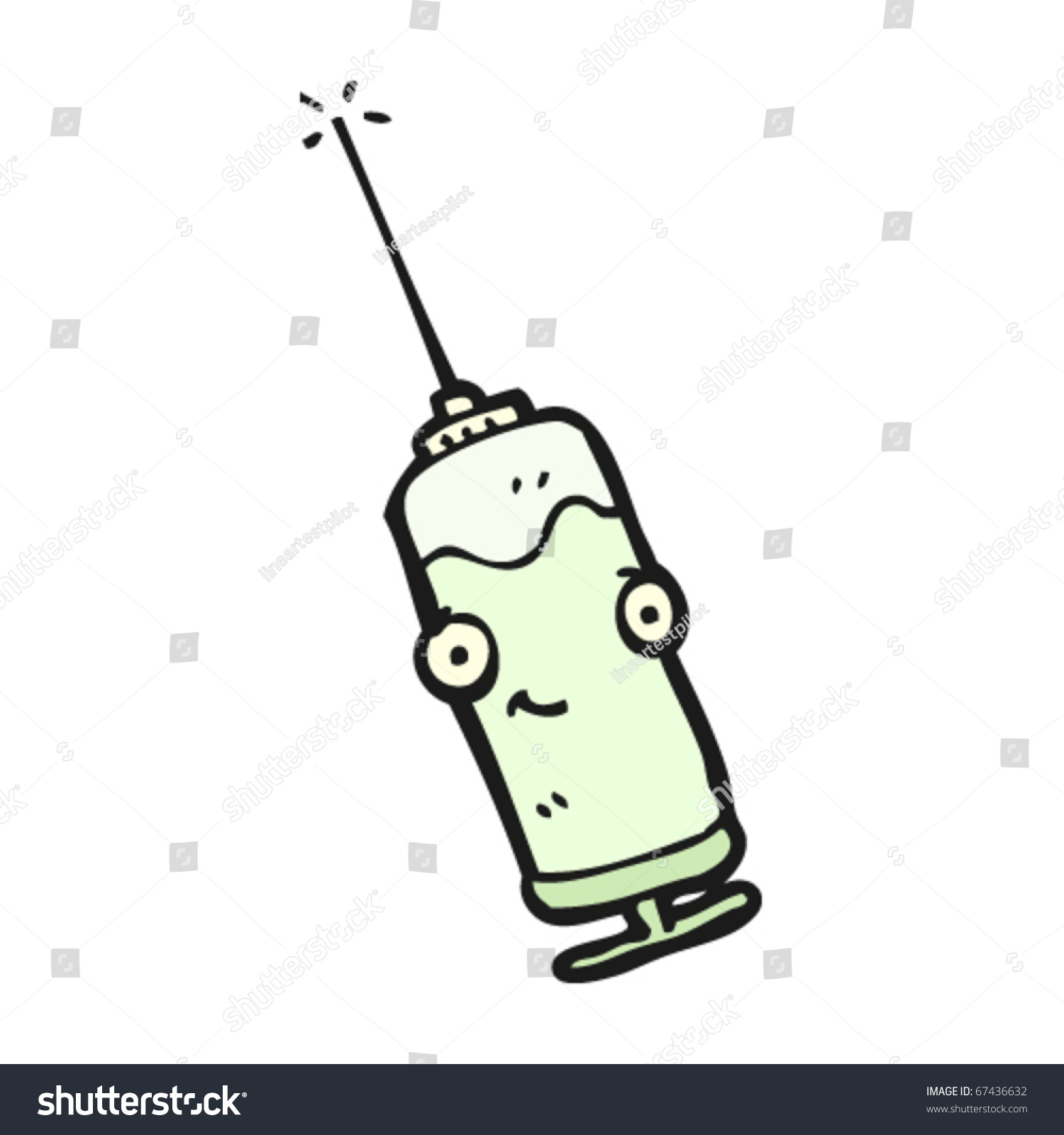 Happy Needle Cartoon Stock Vector (Royalty Free) 67436632