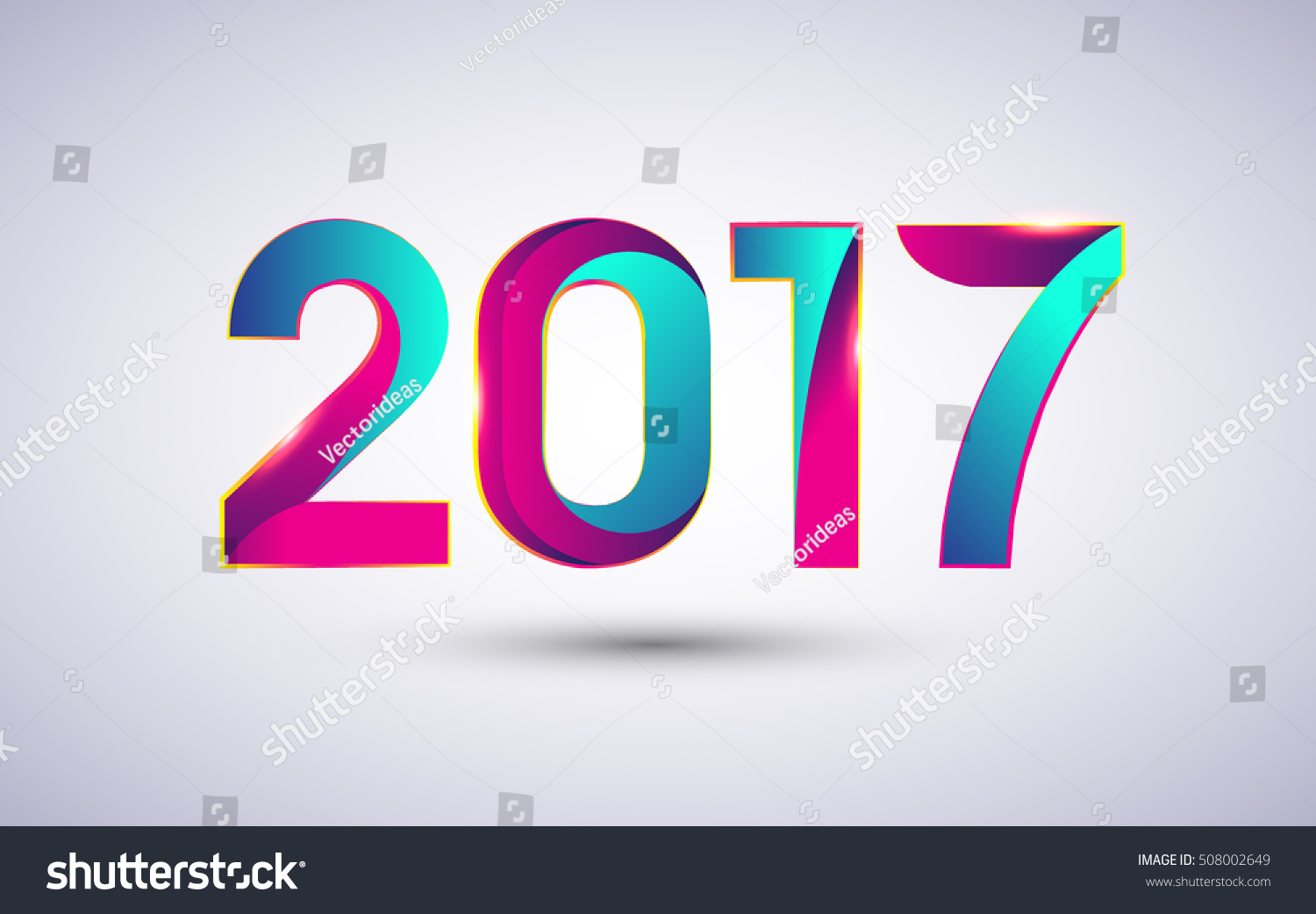 Happy New Year 2017 Design Background Stock Vector (Royalty Free ...