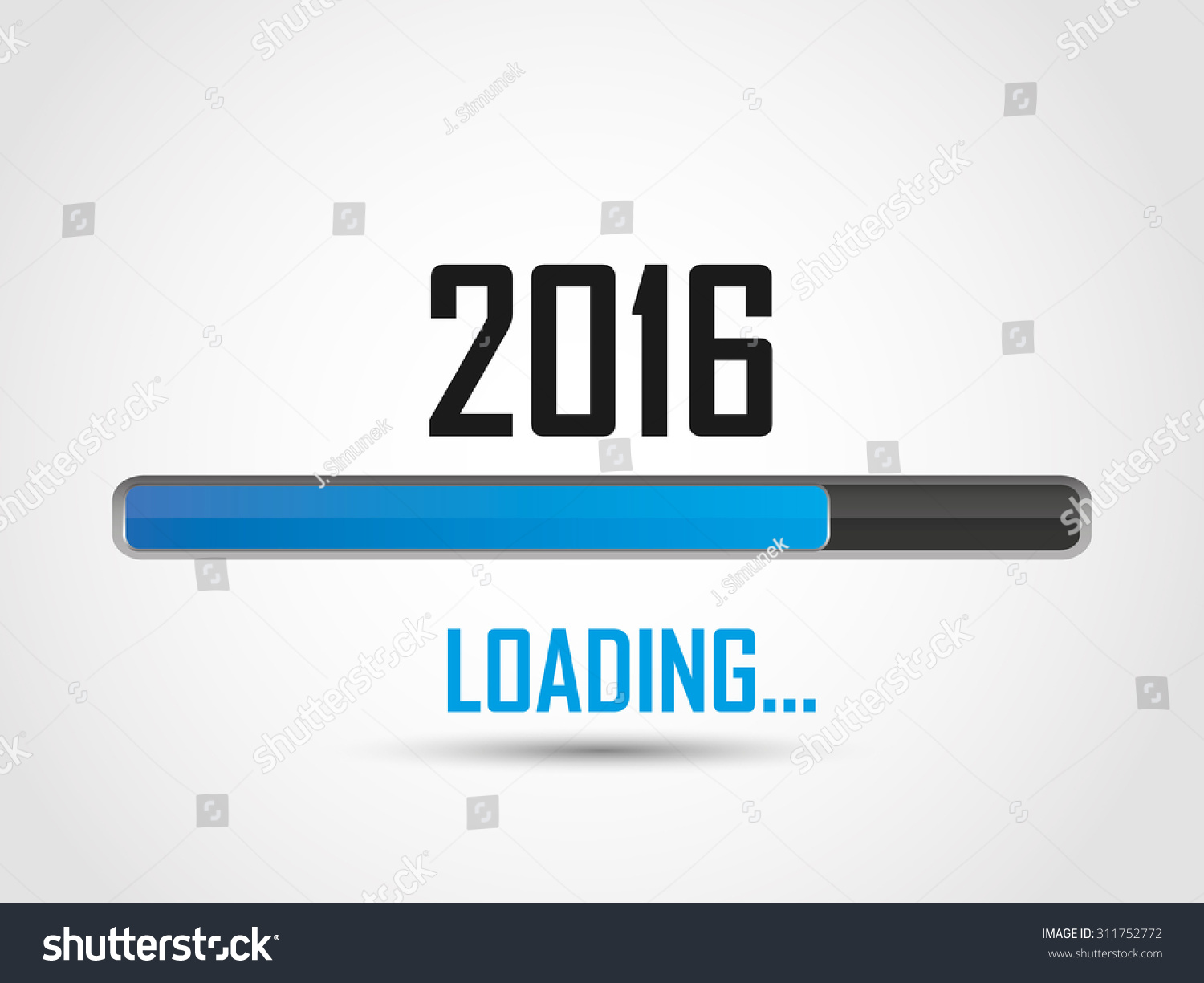 Happy New Year 2016 Loading Banner Stock Vector (Royalty Free ...
