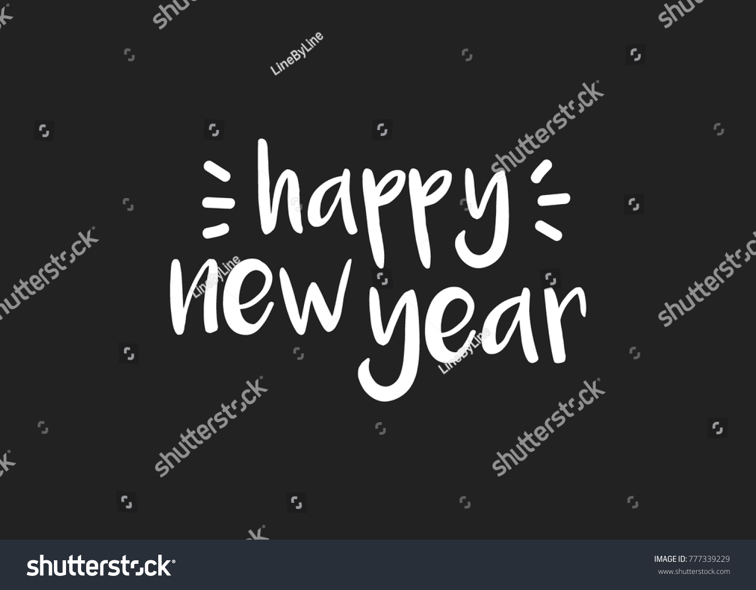 Happy New Year Vector Text Background Stock Vector (Royalty Free ...