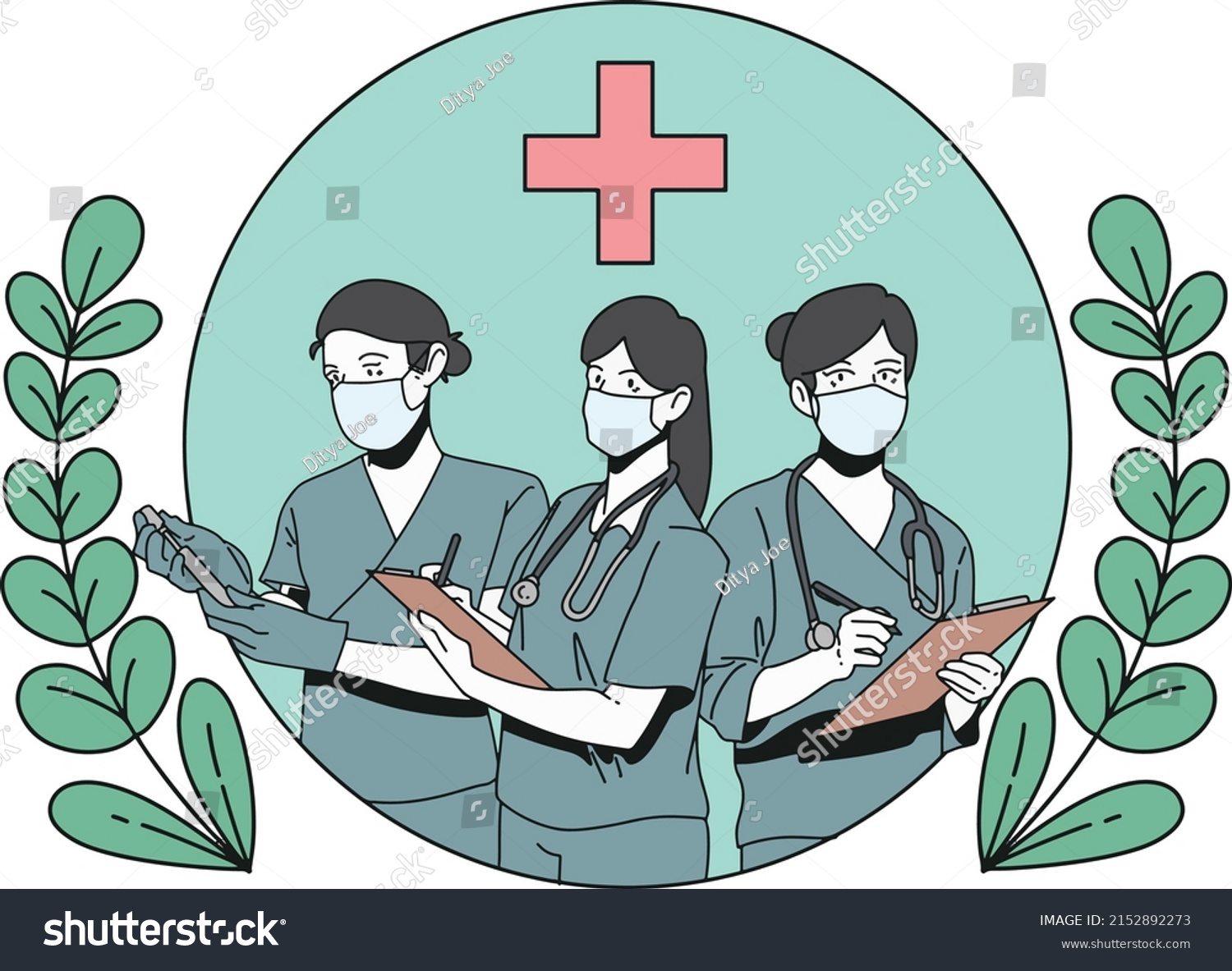 Happy Nurses Day Simple Vector Stock Vector (Royalty Free) 2152892273 ...