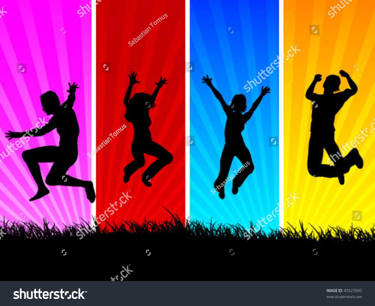 Happy People Stock Vector (Royalty Free) 45527695 | Shutterstock