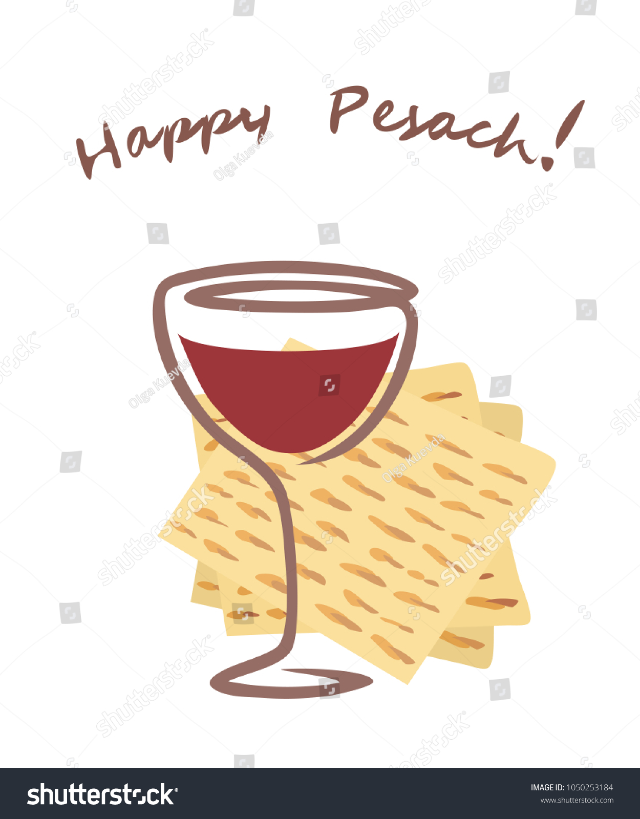 Happy Pesach Vector Greetings Stock Vector (Royalty Free) 1050253184 ...