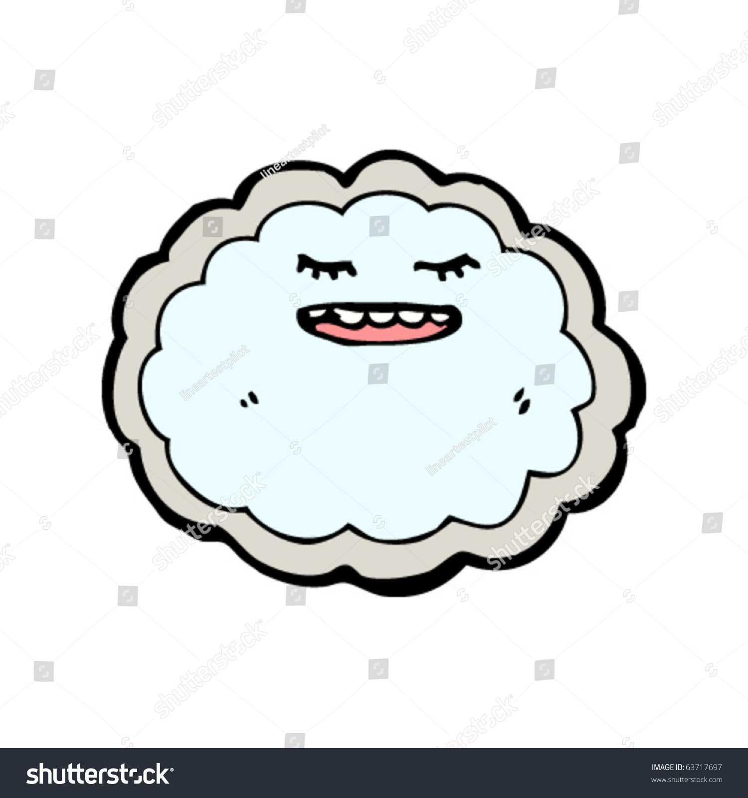 Happy Raincloud Cartoon Stock Vector (Royalty Free) 63717697