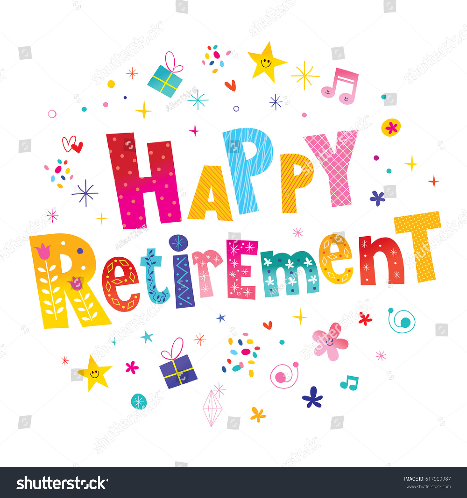 Happy Retirement Stock Vector (Royalty Free) 617909987 | Shutterstock
