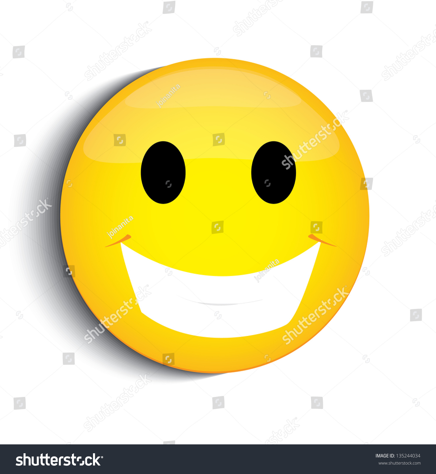 Happy Smiley Face Stock Vector (Royalty Free) 135244034