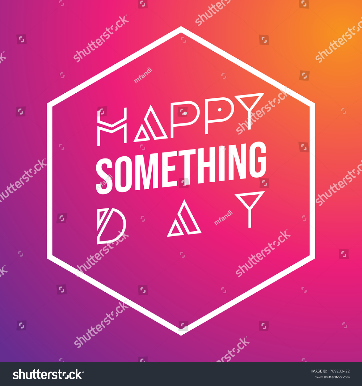 Happy Something Day Template Background Stock Vector (Royalty Free ...