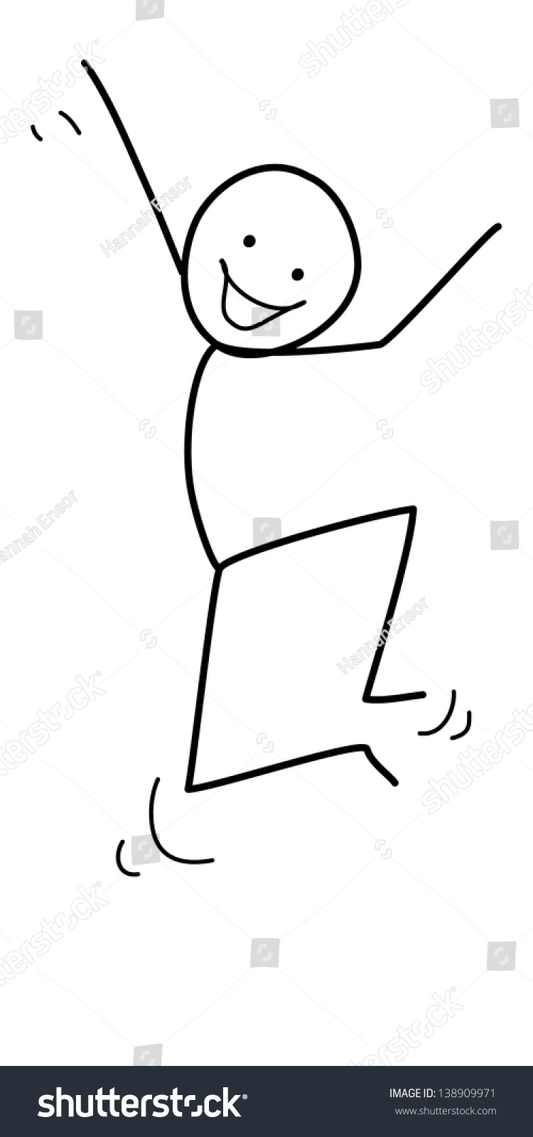 Happy Stickman 2 Stock Vector Illustration 138909971 : Shutterstock