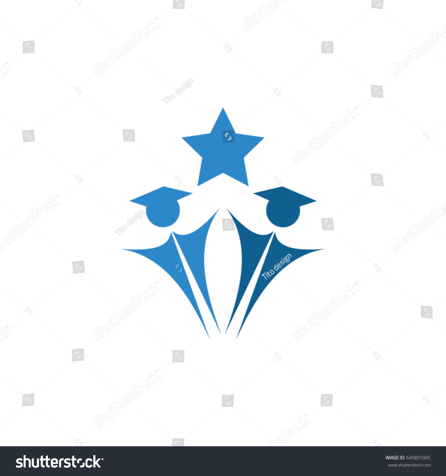 Happy Student Logo Stock Vector (Royalty Free) 649891045