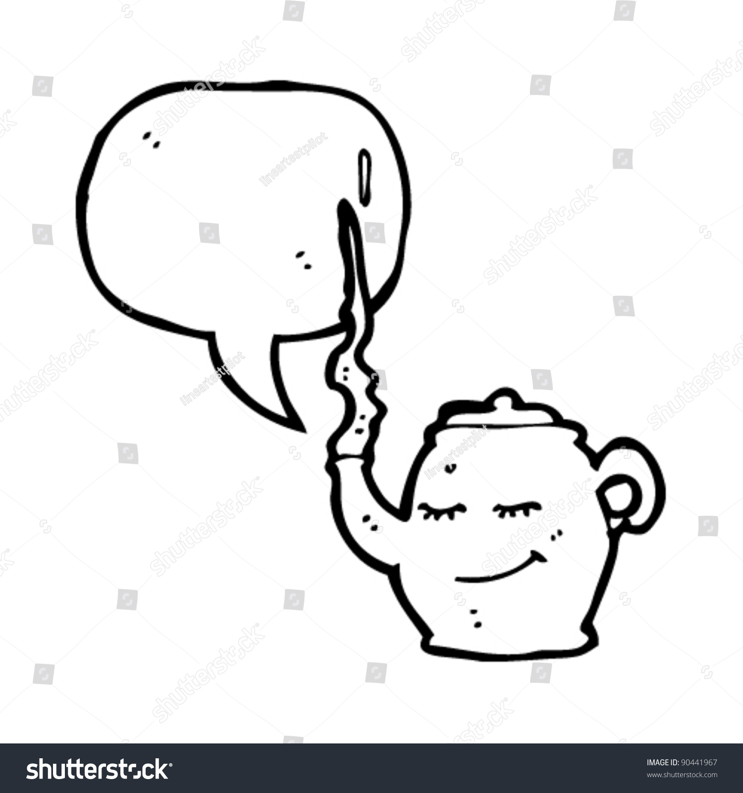 Happy Teapot Cartoon Stock Vector (Royalty Free) 90441967