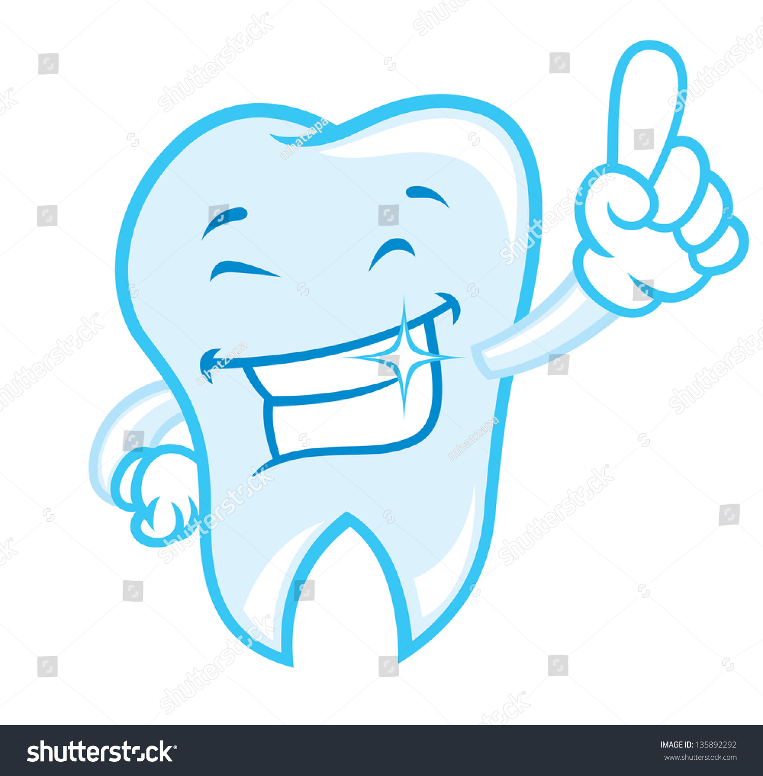 Happy Teeth Cartoon Stock Vector 135892292 - Shutterstock