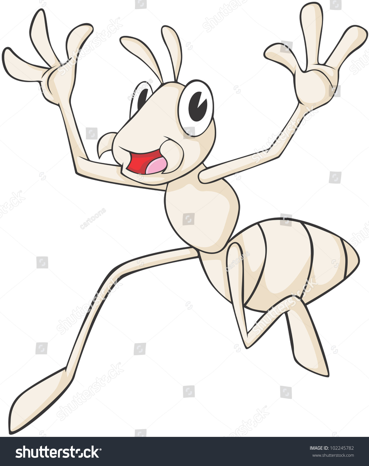 Happy Termite Cartoon: เวกเตอร์สต็อก (ปลอดค่าลิขสิทธิ์) 102245782 ...