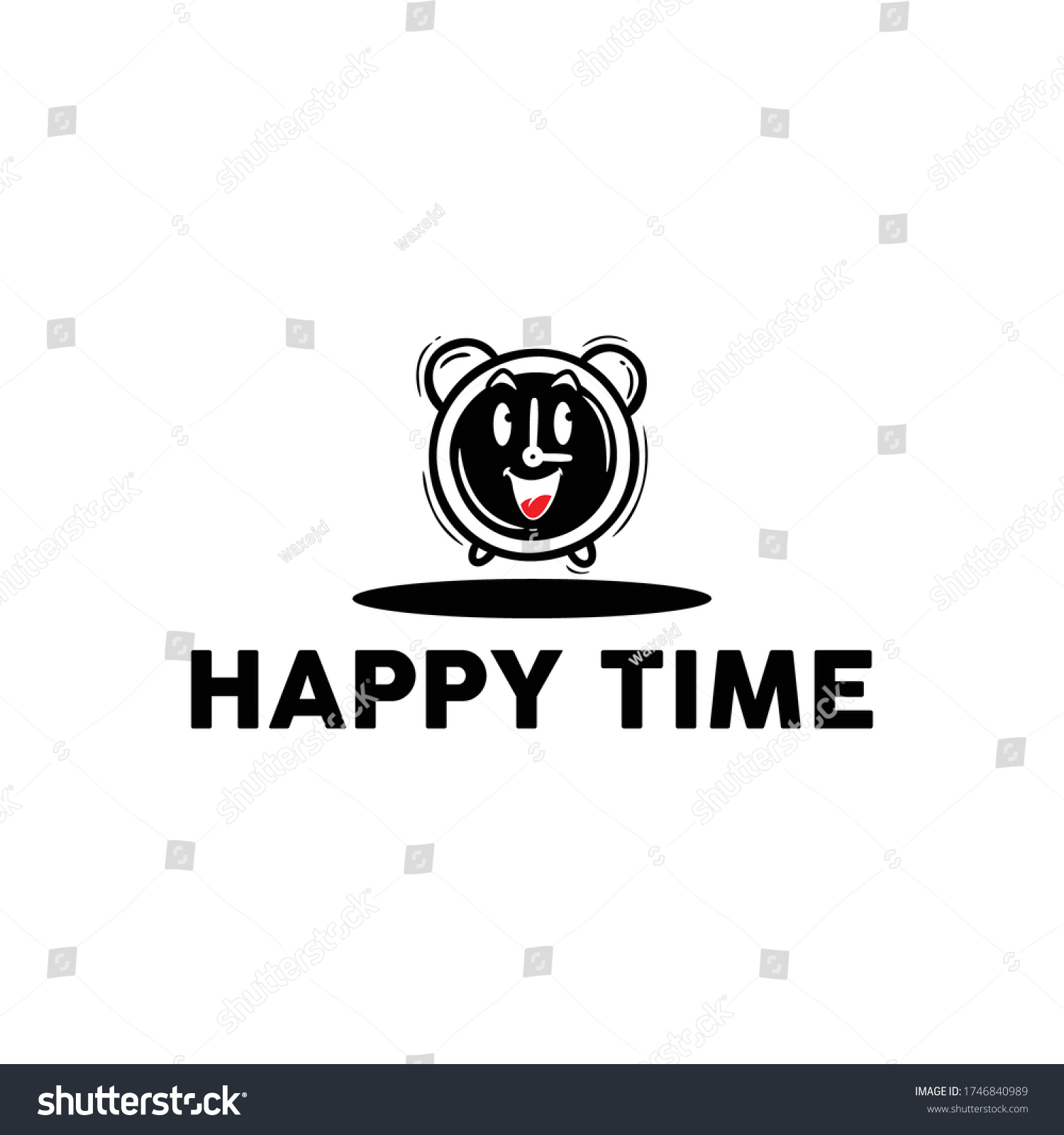 Happy Time Logo Vector Illustration Stock Vector (Royalty Free) 1746840989