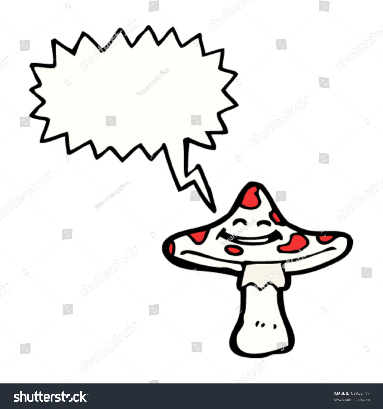 Happy Toadstool Cartoon Stock Vector (Royalty Free) 89932117 | Shutterstock