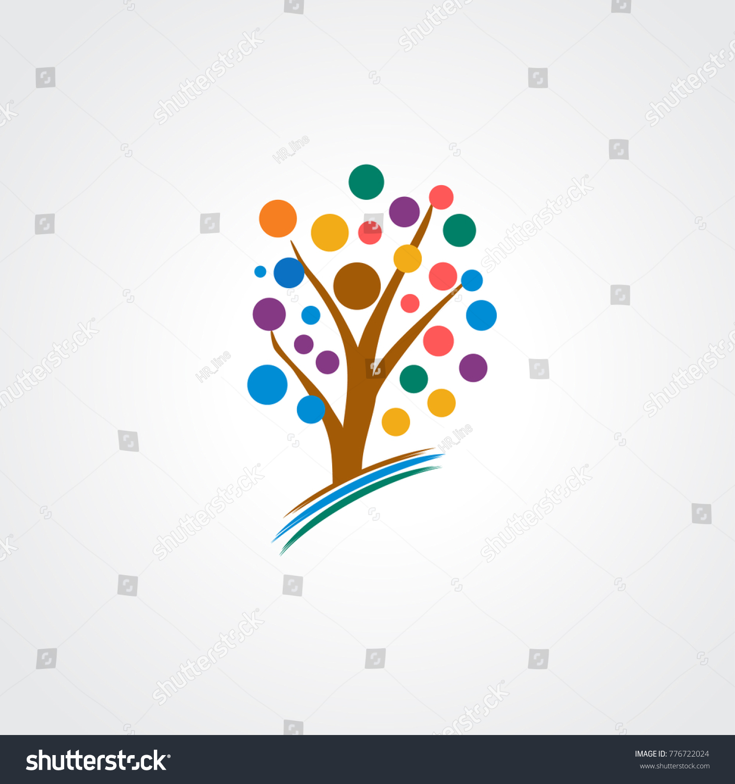 Happy Tree Logo Vector Business Stock Vector (Royalty Free) 776722024 ...