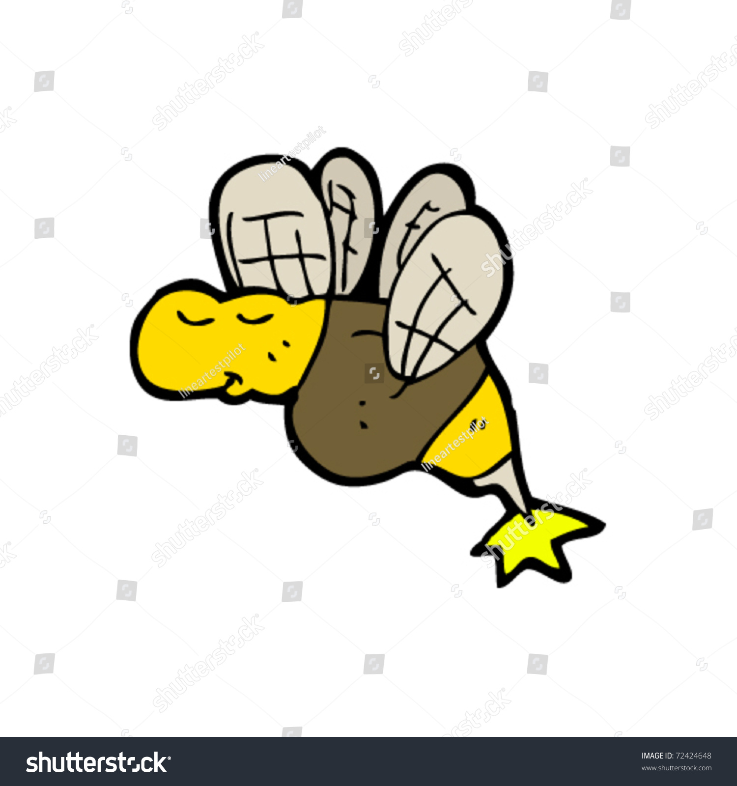 Happy Wasp Cartoon Stock Vector (Royalty Free) 72424648