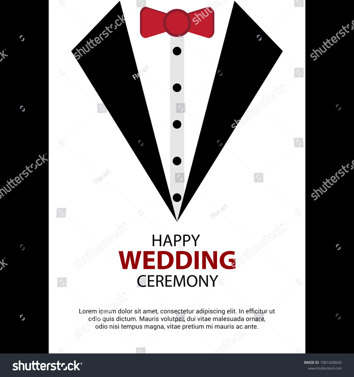 Happy Wedding Card Design Vector Stock Vector (Royalty Free) 1061420645 ...