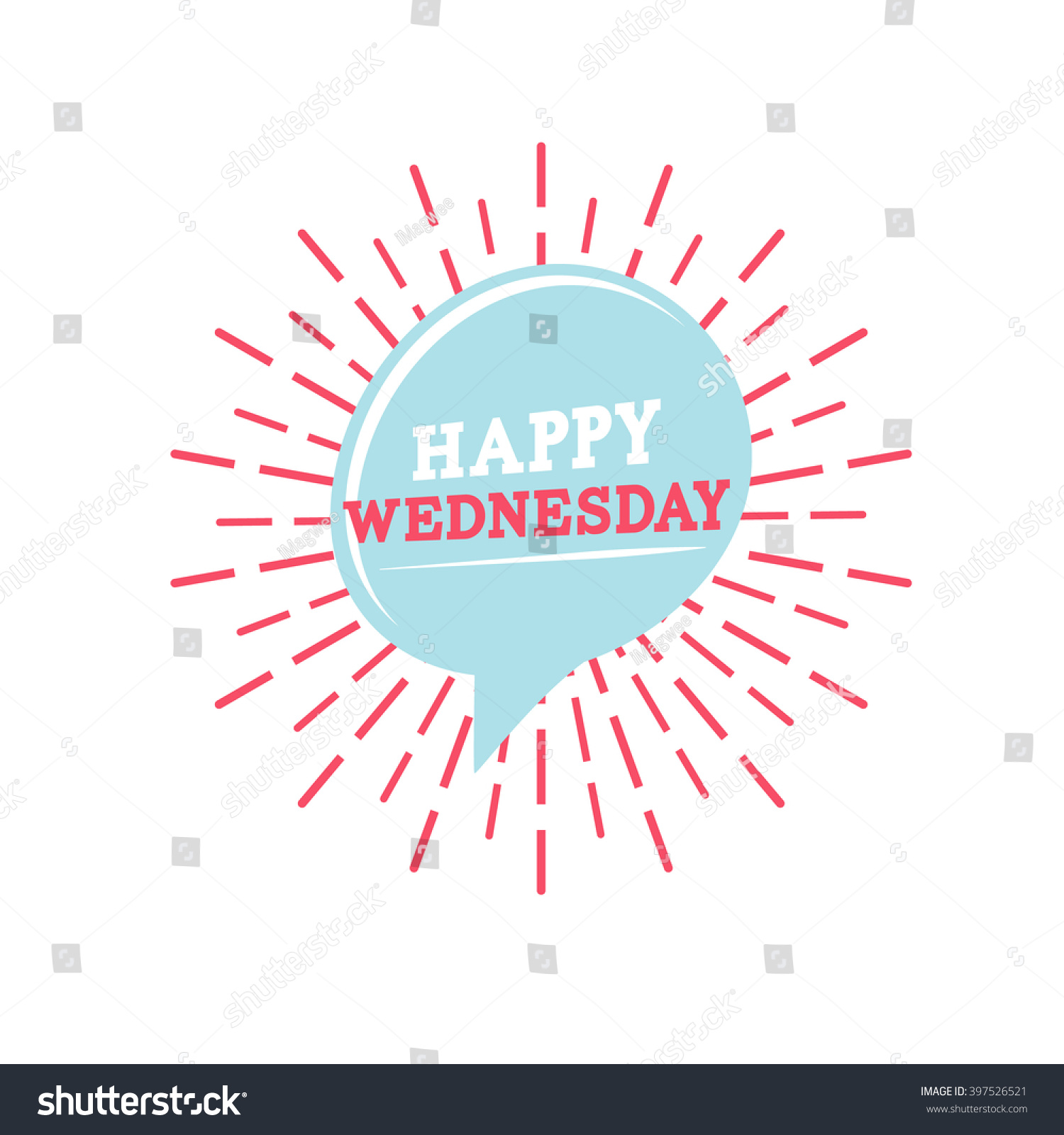 Happy Wednesday Speech Bubble Vector Illustration: vector de stock ...
