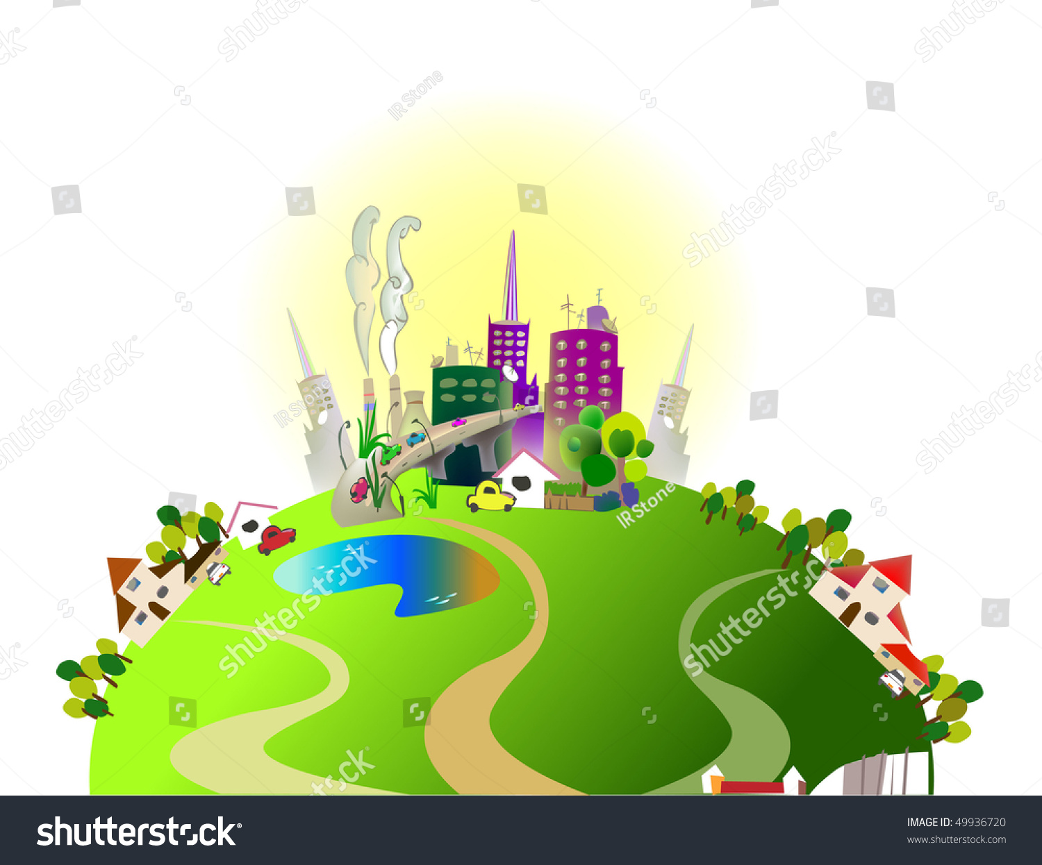 Happy World Illustration: vector de stock (libre de regalías) 49936720 ...