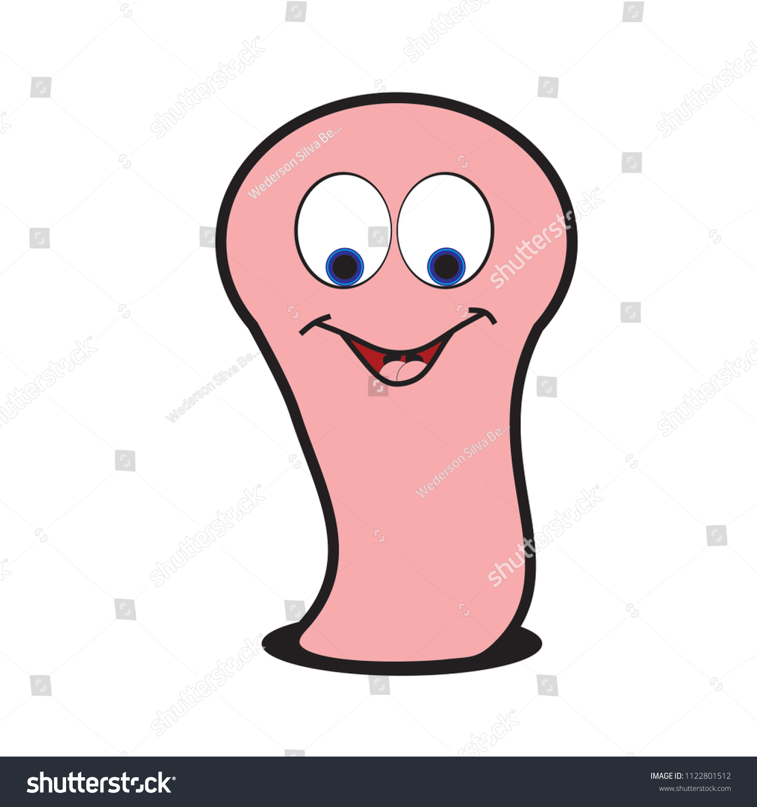 Happy Worm Cartoon Vector 库存矢量图（免版税）1122801512 | Shutterstock