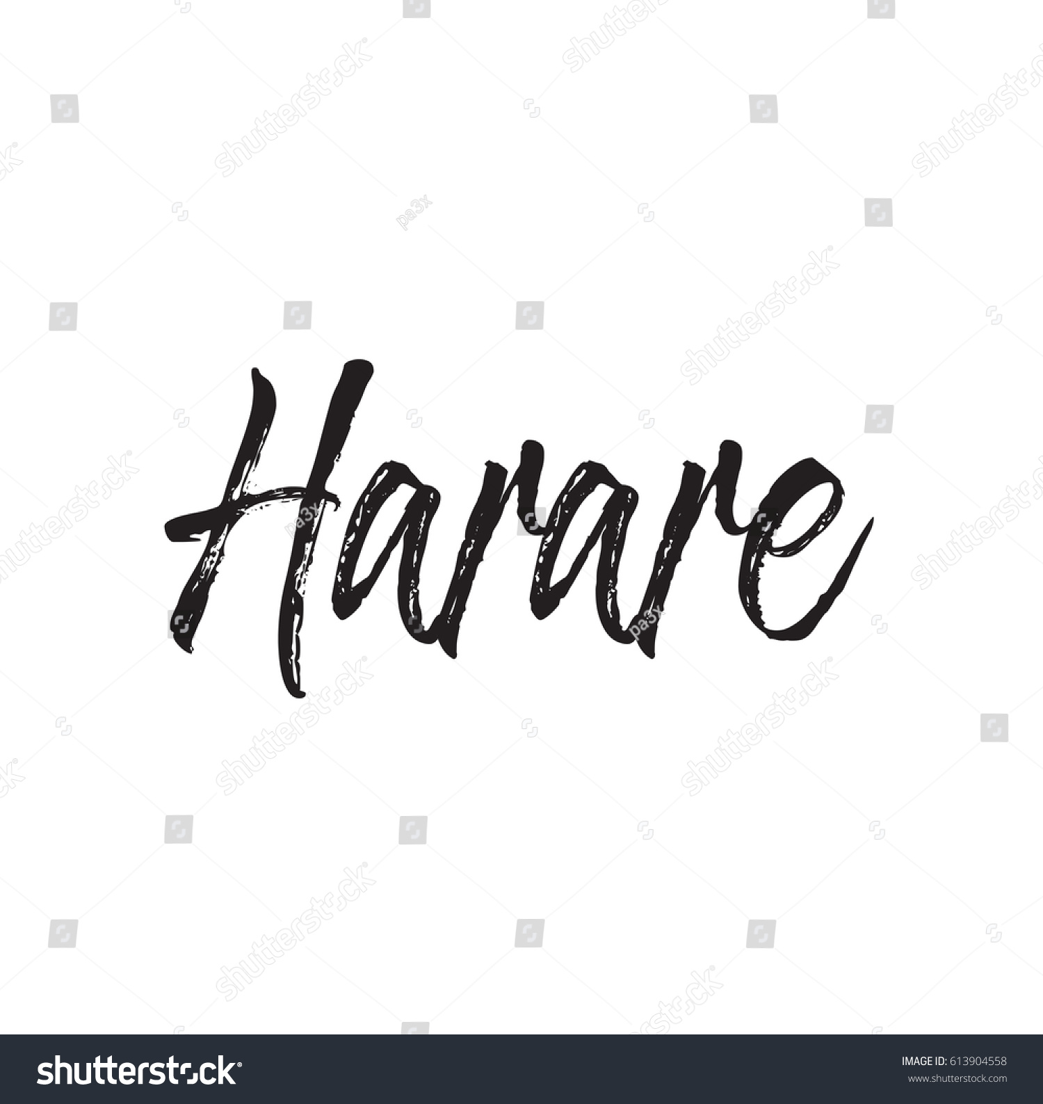 Harare Text Design Vector Calligraphy Typography Stock Vector (Royalty ...