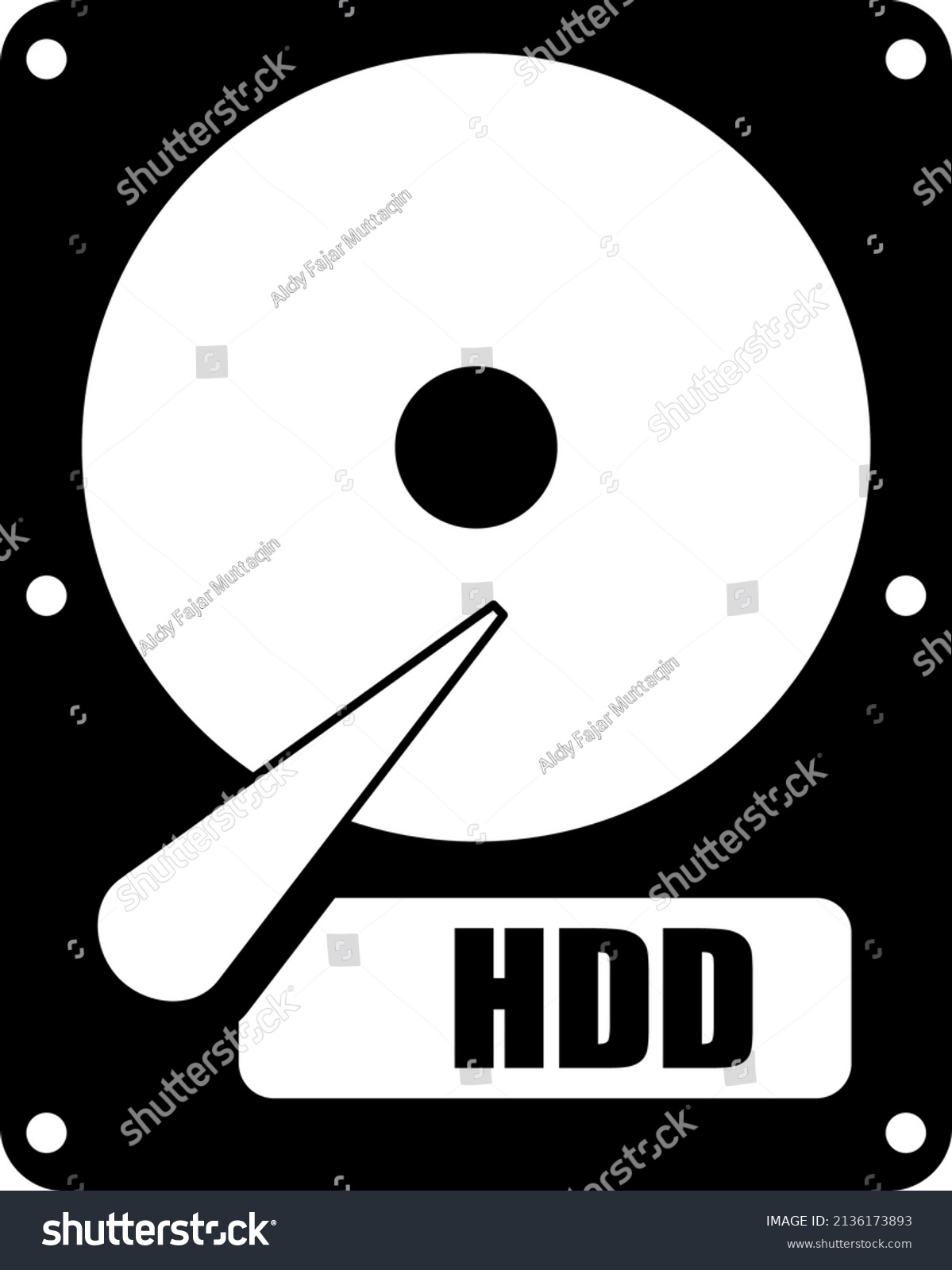 Hard Disk Drive Vector Design Template Stock Vector (Royalty Free ...