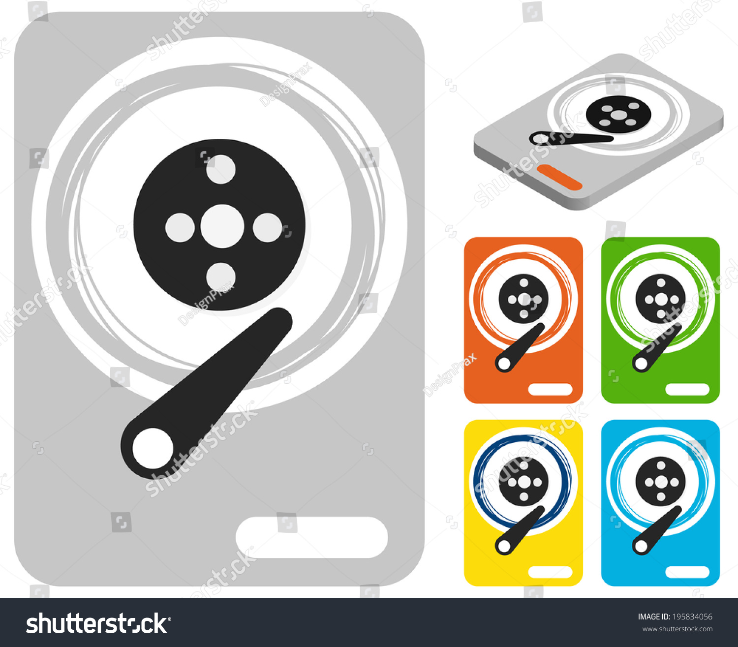 Harddisk Illustration Stock Vector (Royalty Free) 195834056 | Shutterstock