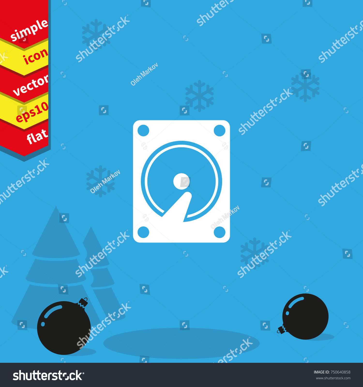 Hard Drive Disk Icon Stock Vector (Royalty Free) 750640858 | Shutterstock