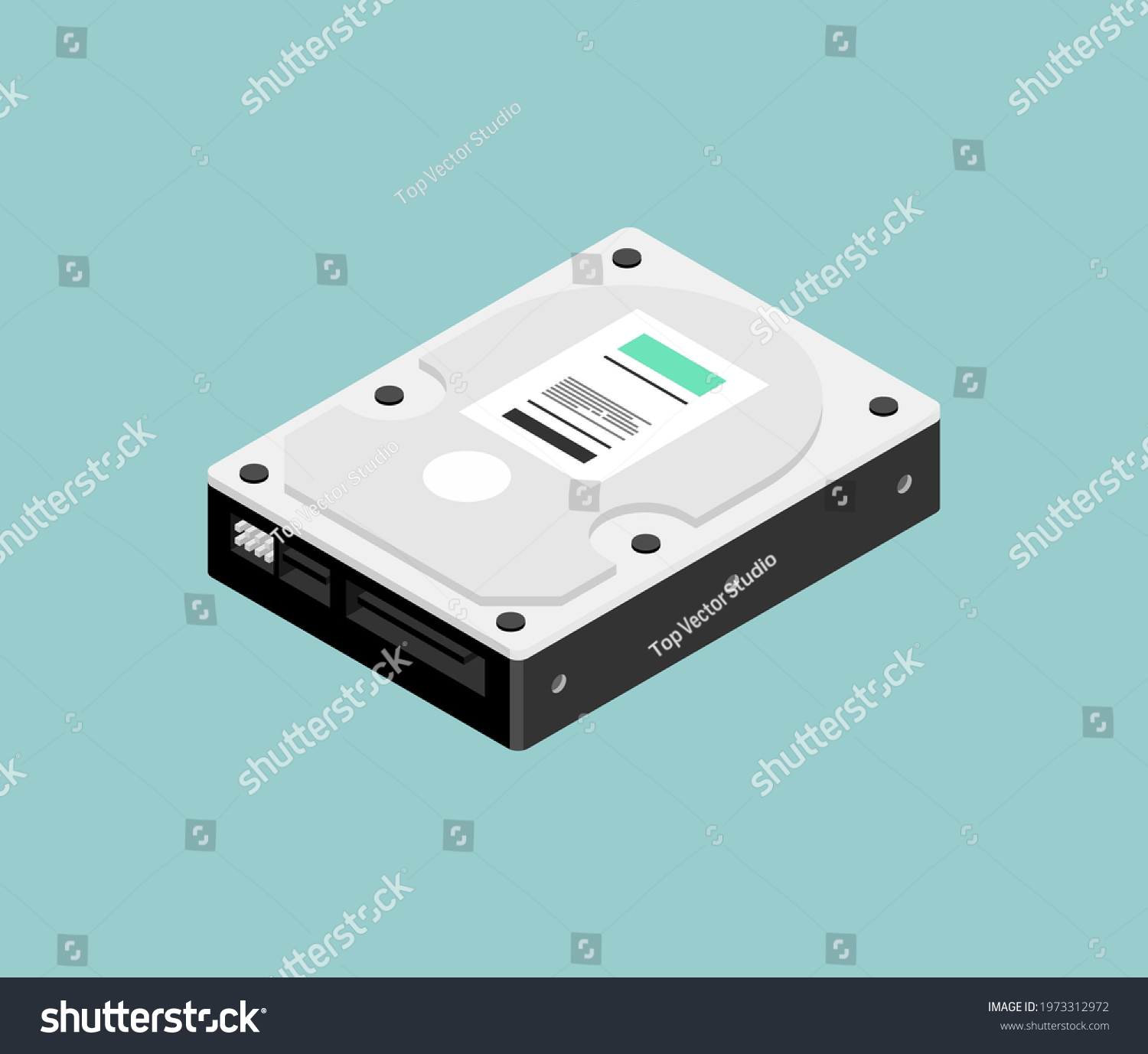 Hard Drive Hdd Isolated Vector Illustration Stock Vector (Royalty Free ...