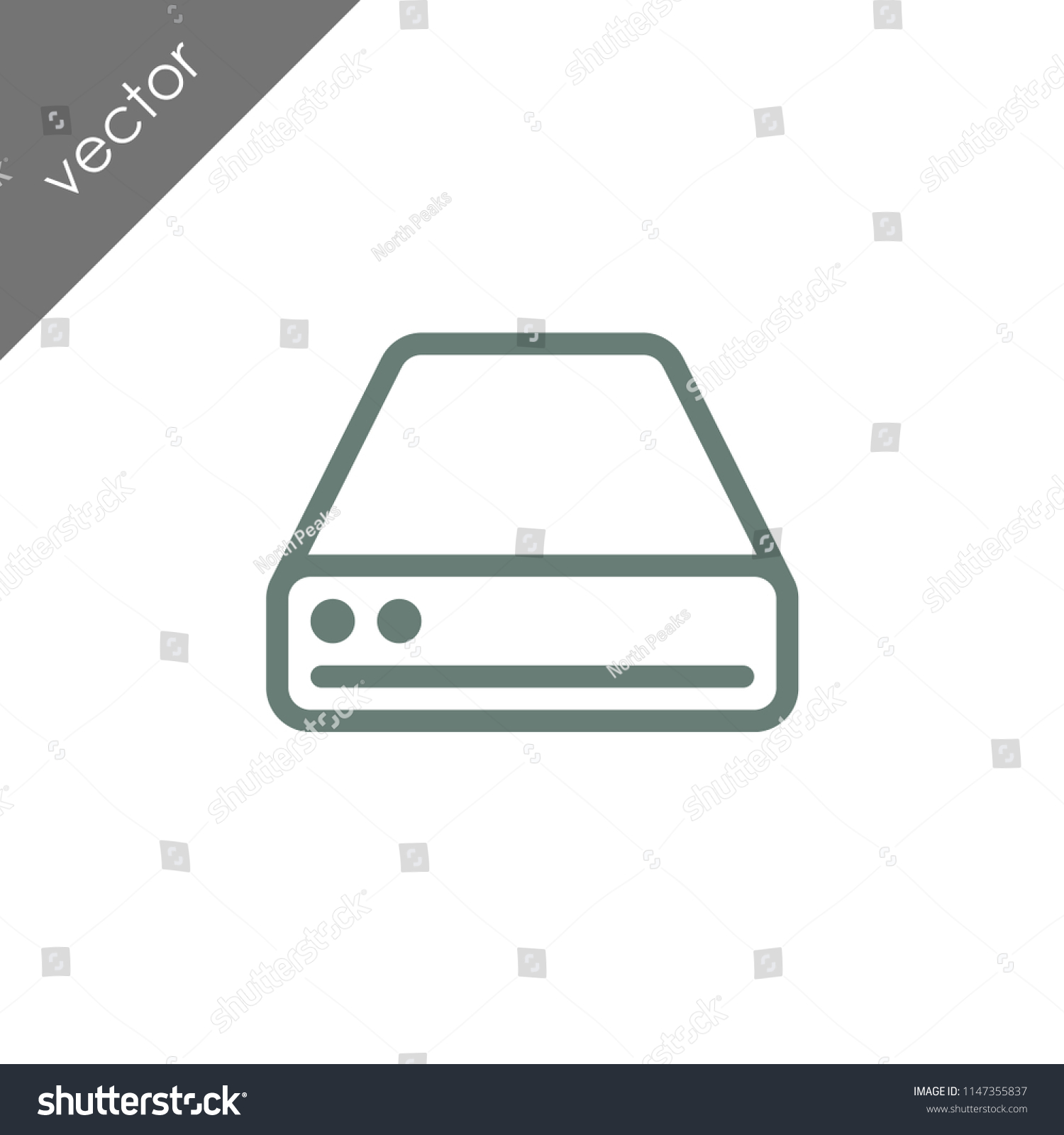 Hard Drive Icon Stock Vector (Royalty Free) 1147355837 | Shutterstock