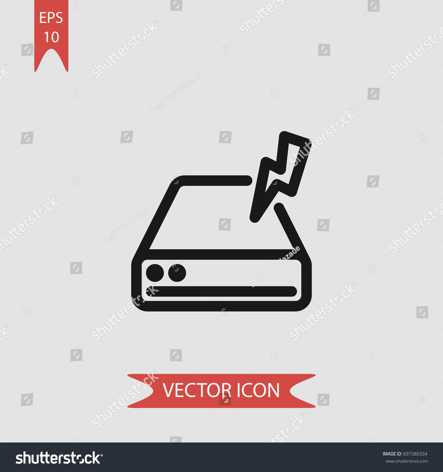 Hard Drive Vector Icon Illustration Symbol Stock Vector (Royalty Free ...