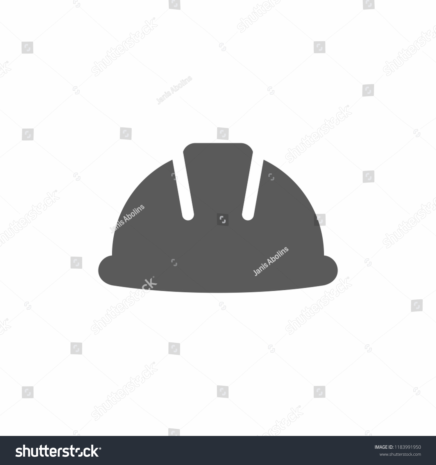 Hard Hat Helmet Vector Icon Stock Vector (Royalty Free) 1183991950