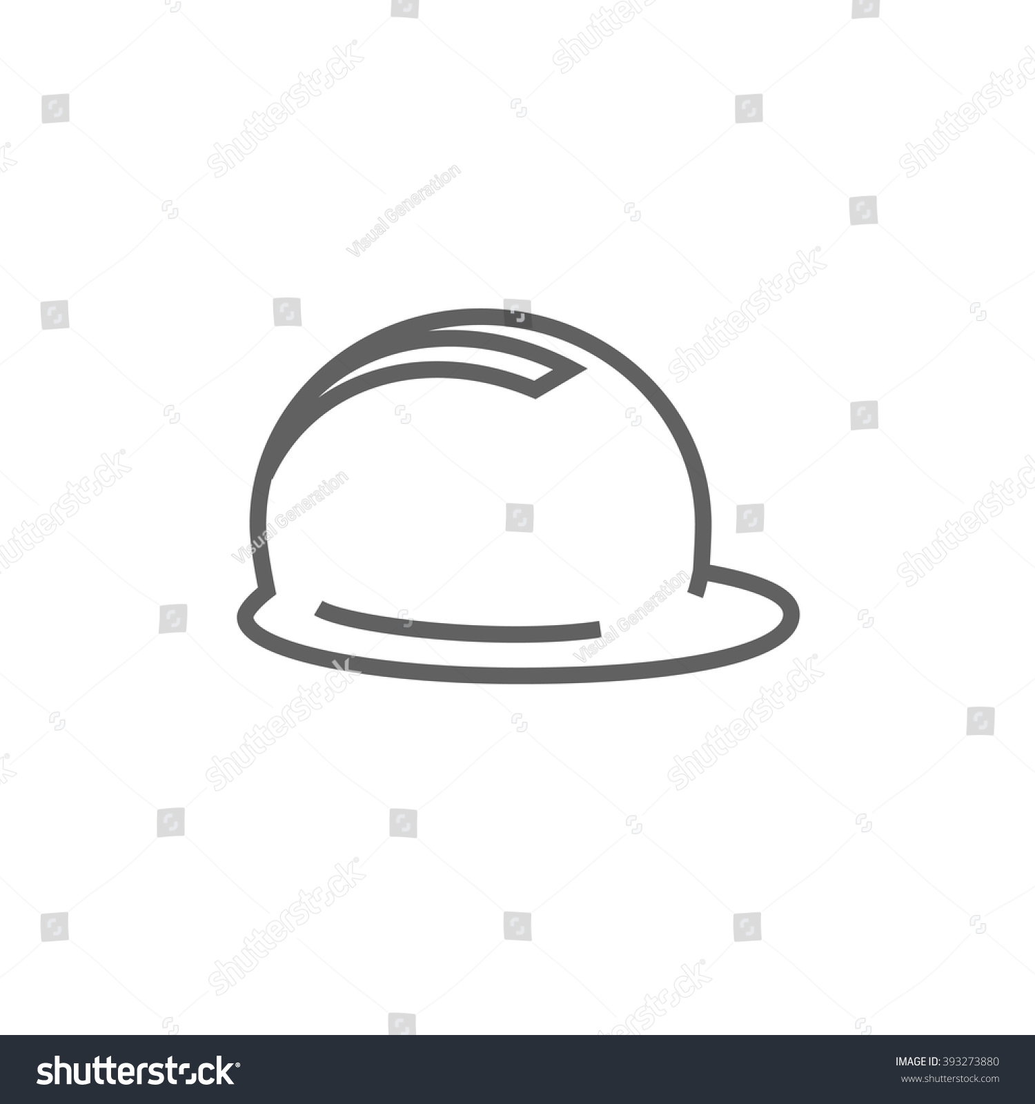 Hard Hat Line Icon Stock Vector (Royalty Free) 393273880 | Shutterstock